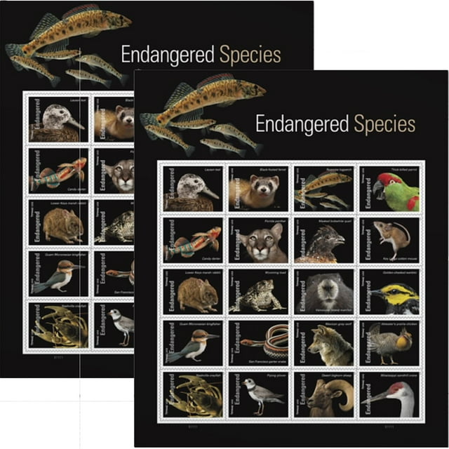 Free Shipping! Endangered Species USPS Forever Postage Stamp 2 Sheets ...