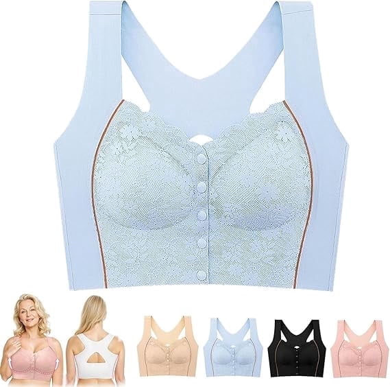 Endarling Bra, Bras for Women Front Closure, Endarling Button-Up Comfy ...