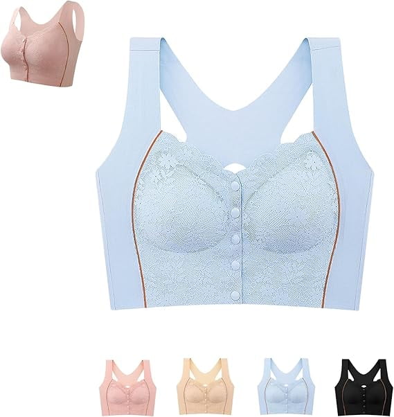 Endarling Bustella Bras for Women Front Closure, Button-Up Comfy ...