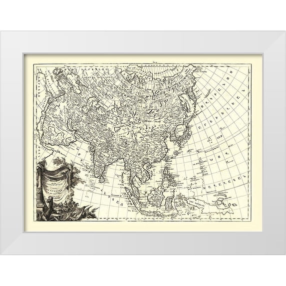 Endasian 14x11 White Modern Wood Framed Museum Art Print Titled - Asia ...