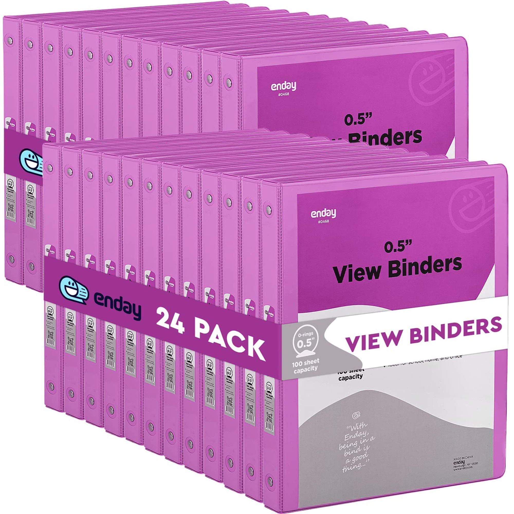 Enday 1/2 Inch Binder 3 Ring Binders with Pockets for Home, Office ...