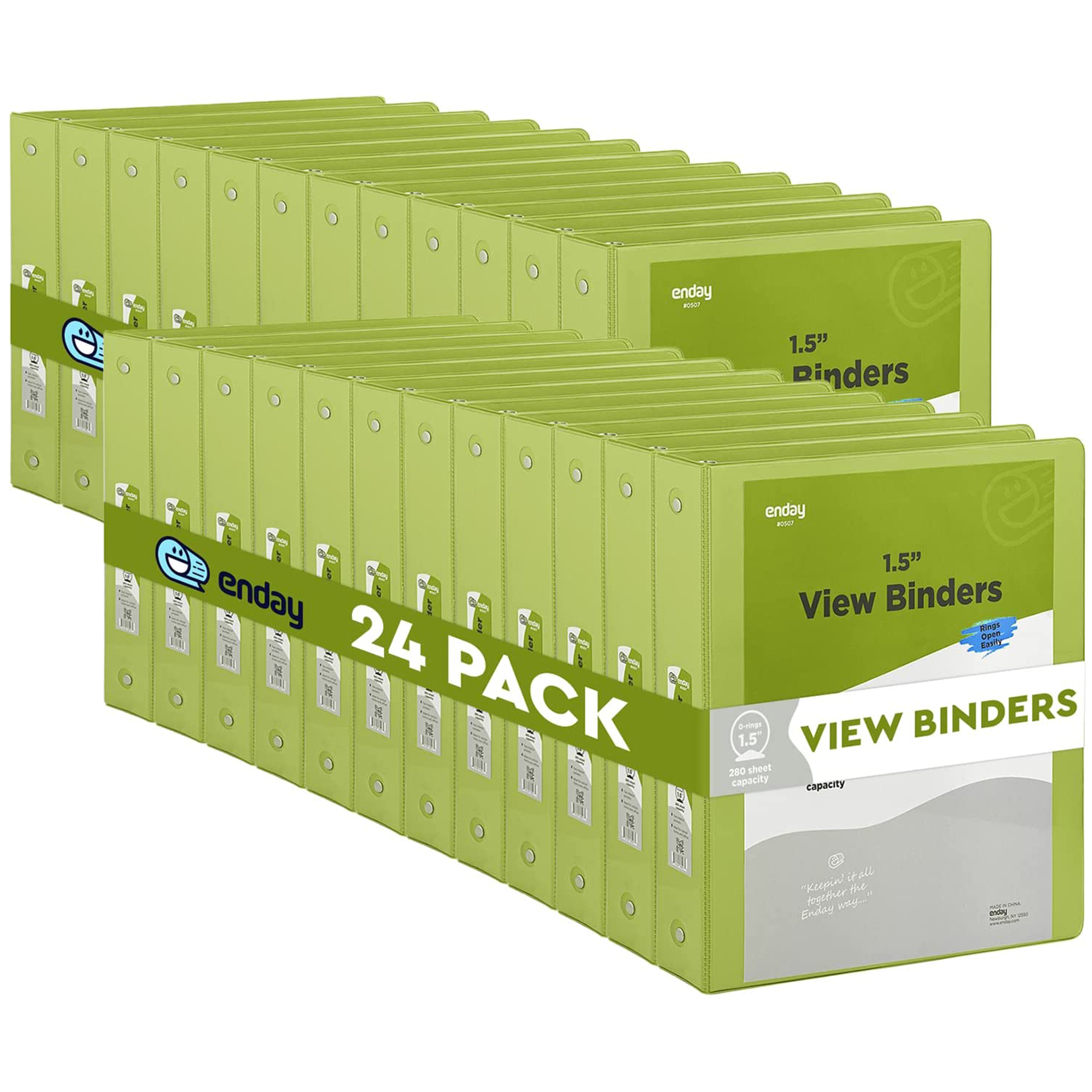 Enday 1.5 Inch Binder 3 Ring Binders with Pockets for Home, Office ...