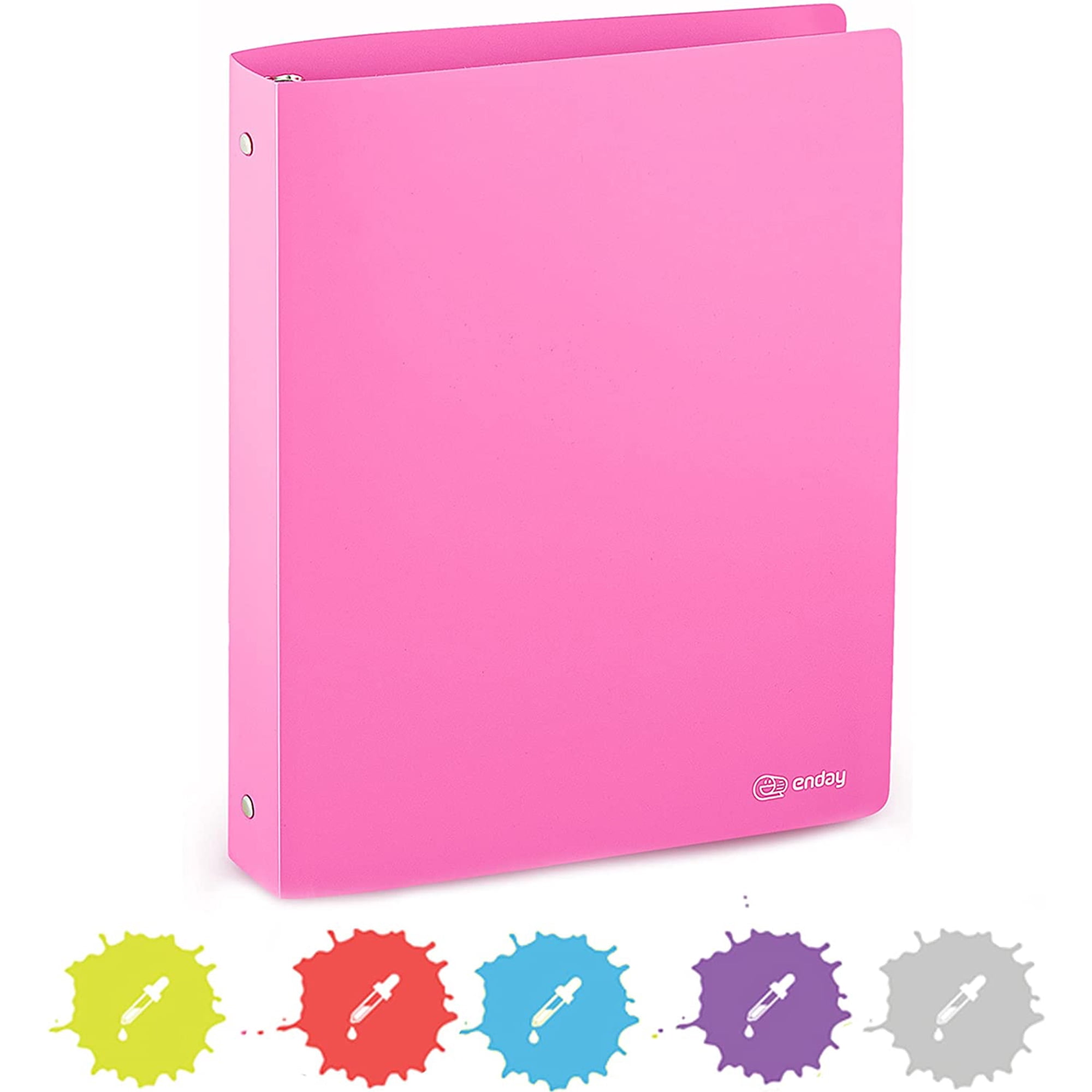 Enday 1 Inch 3 Ring Binder Presentation Book Office Supplies, Pink 6 ...