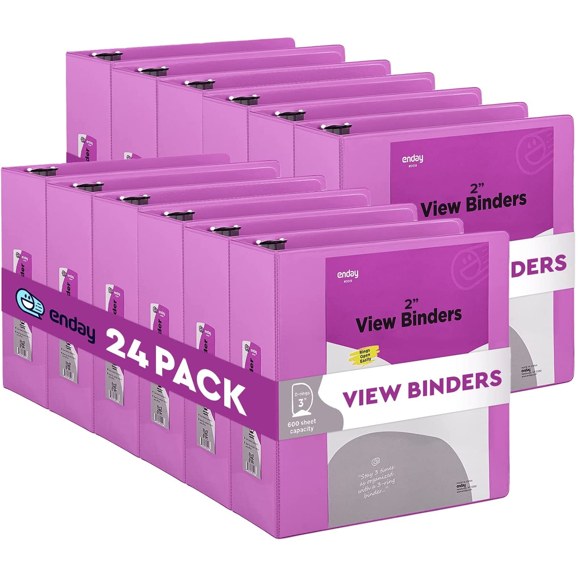 Enday 2 Inch Binder 3 Ring Binders with Pockets for Home, Office ...
