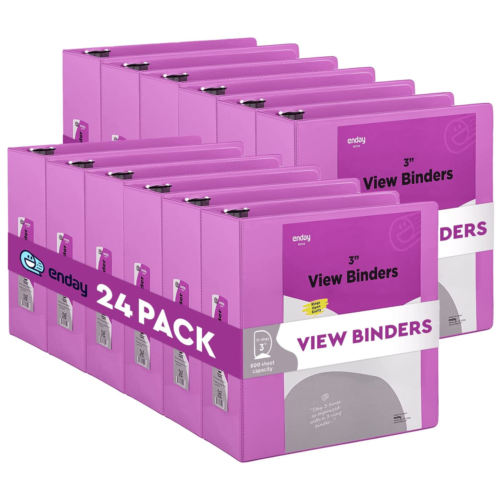 Enday 3 Inch Binder 3 Ring Binders with Pockets for Home, Office ...
