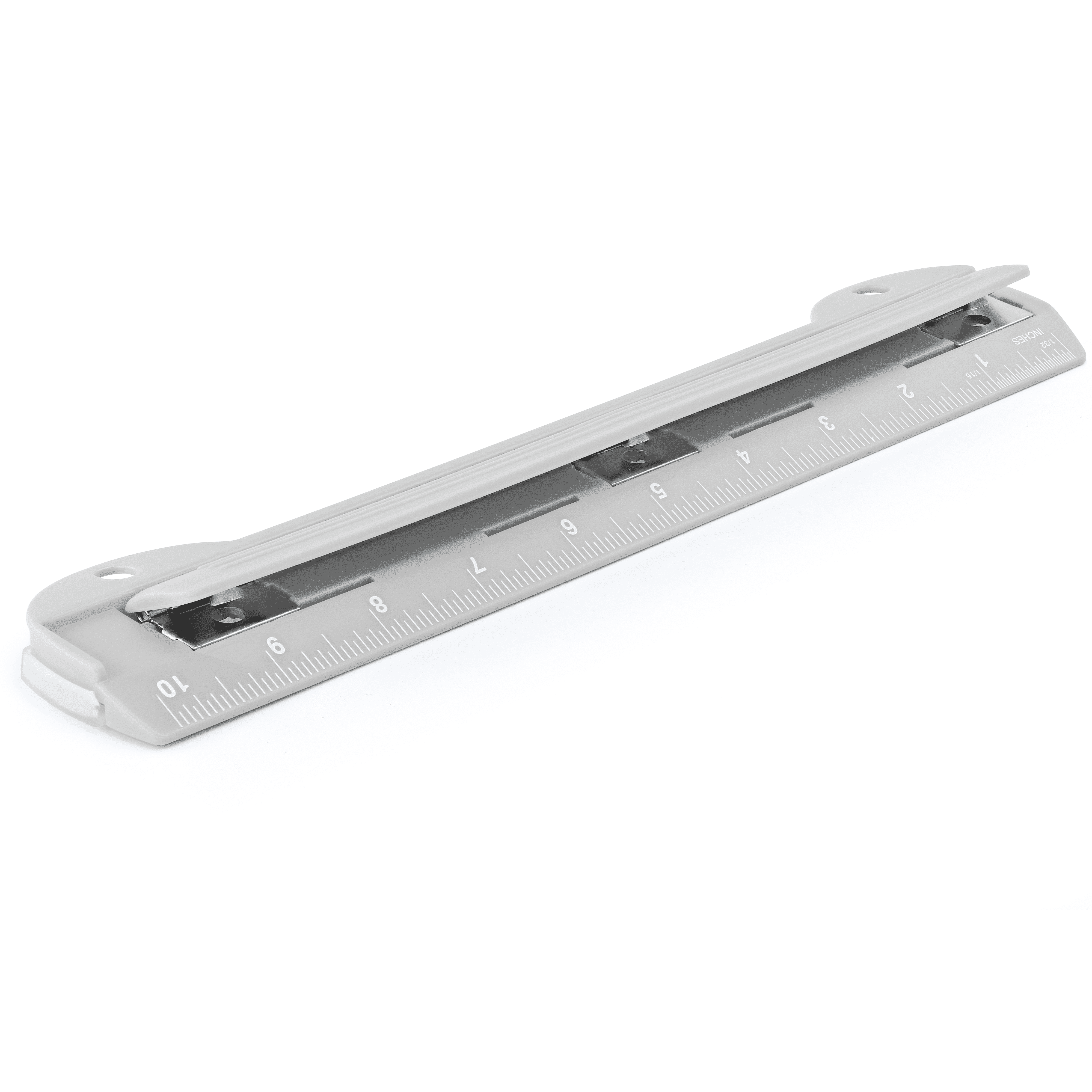 Enday Portable 3 Ring Hole Punch with Plastic Ruler for School Supplies ...
