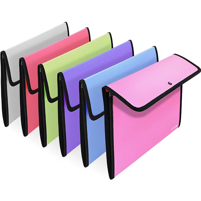 Enday A4 Paper Square Flap Expandable File Folder Organizer Document ...