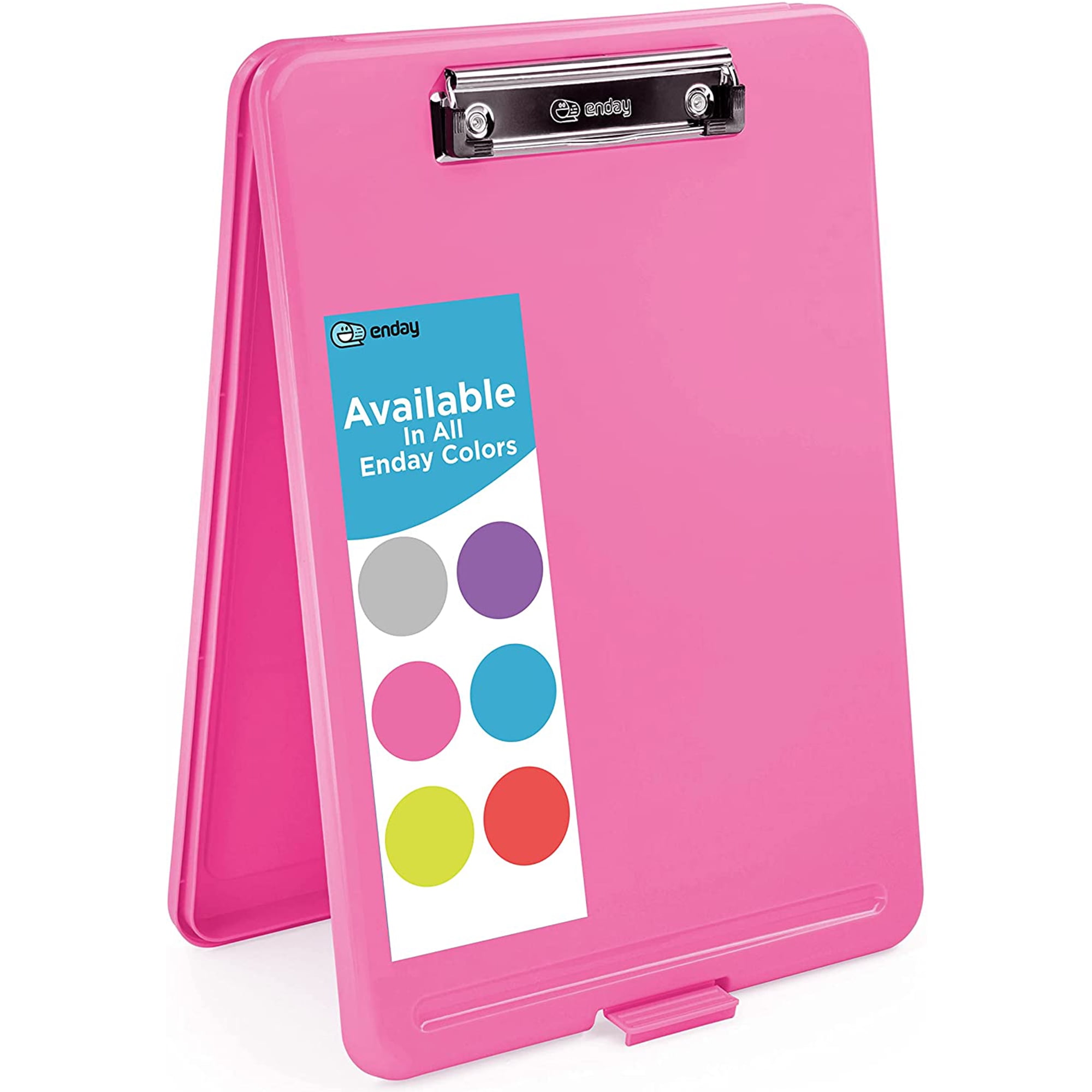 Enday Heavy Duty Writing Clipboard with Storage Case, Pink School ...