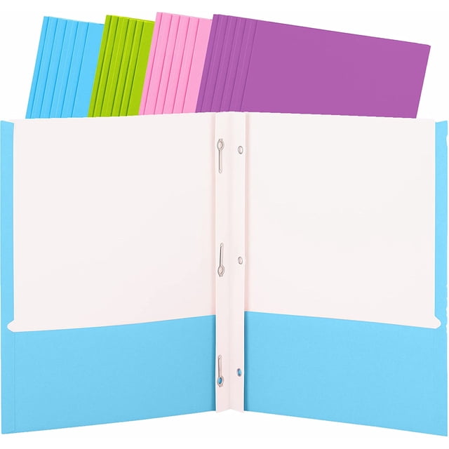 Enday Folders with Pockets and Prongs 2 Pocket Portfolio Folder for ...
