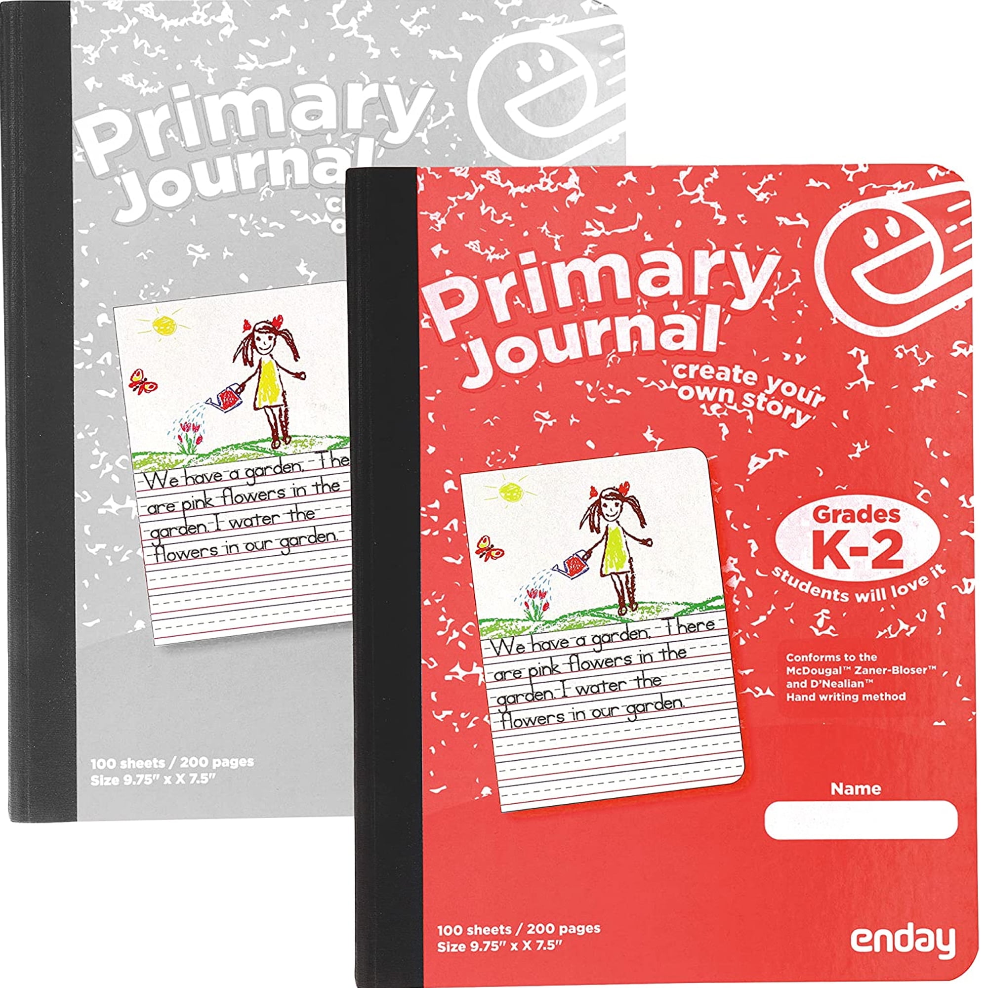 Enday Half-Page Ruled Primary Journal Grades K-2 Composition Notebook ...