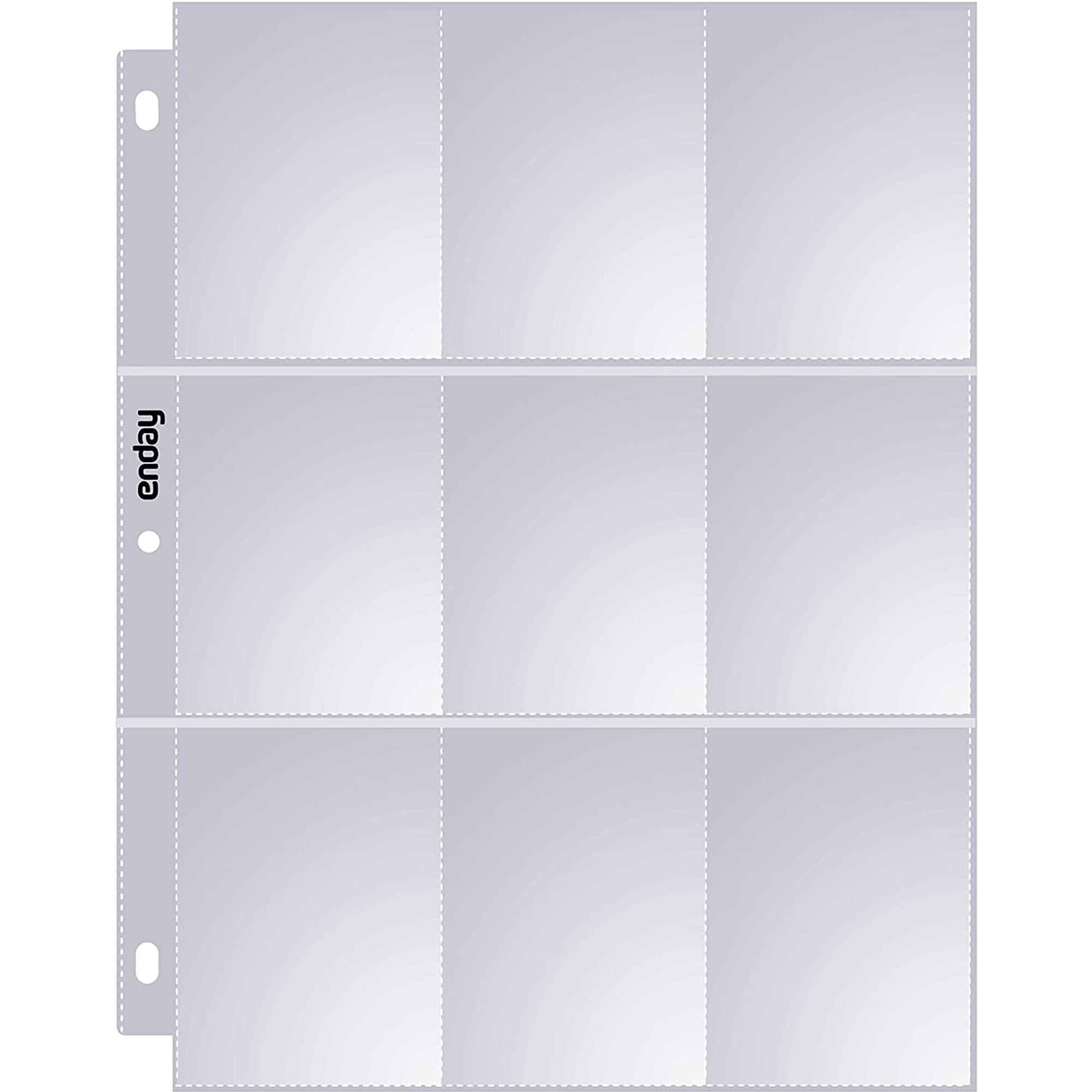 Enday Plastic Card Sleeves for 3 Ring Binder Sheets Pokemon, Baseball ...