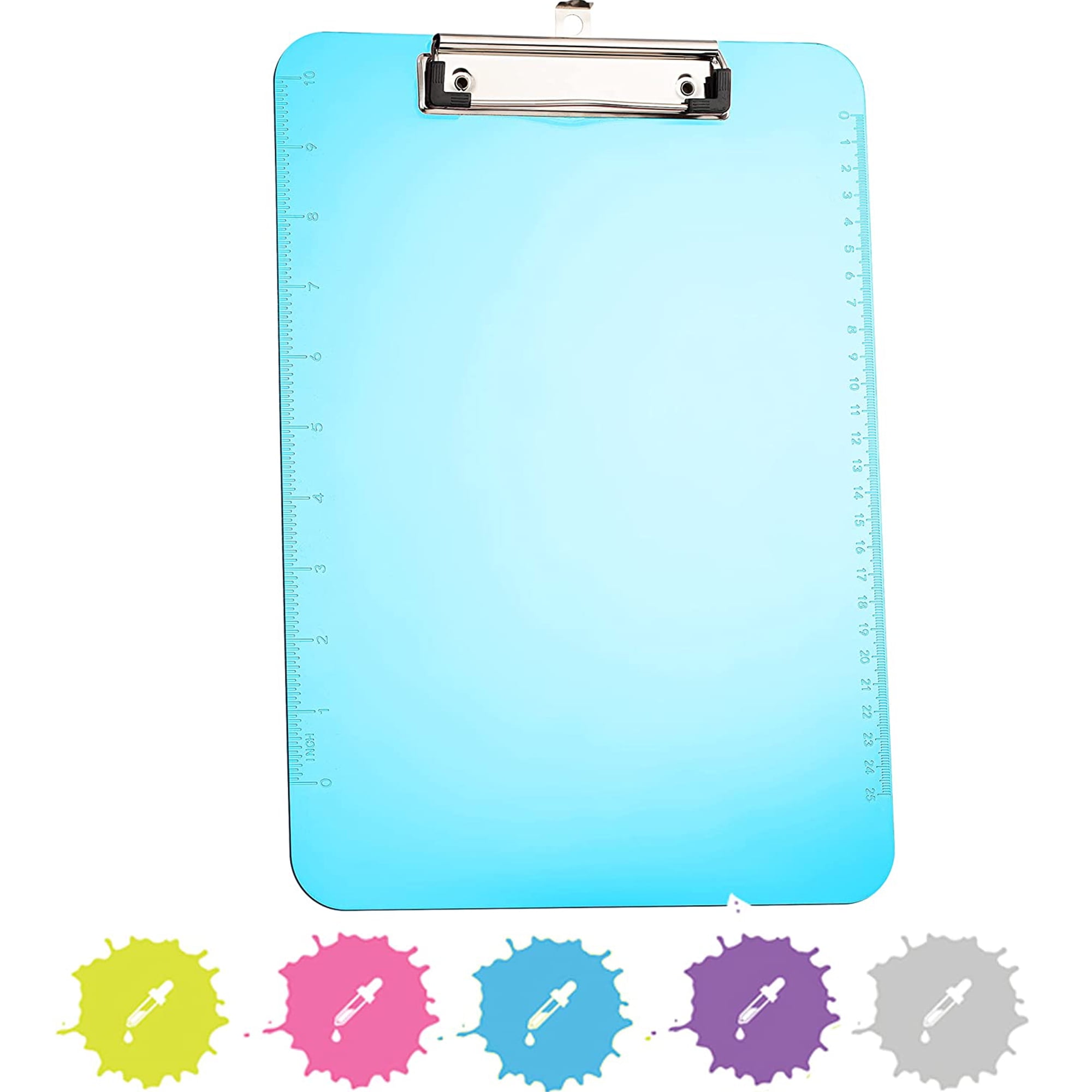 Enday Plastic Clipboard with Ruler Heavy Duty Clipboards for Medical ...