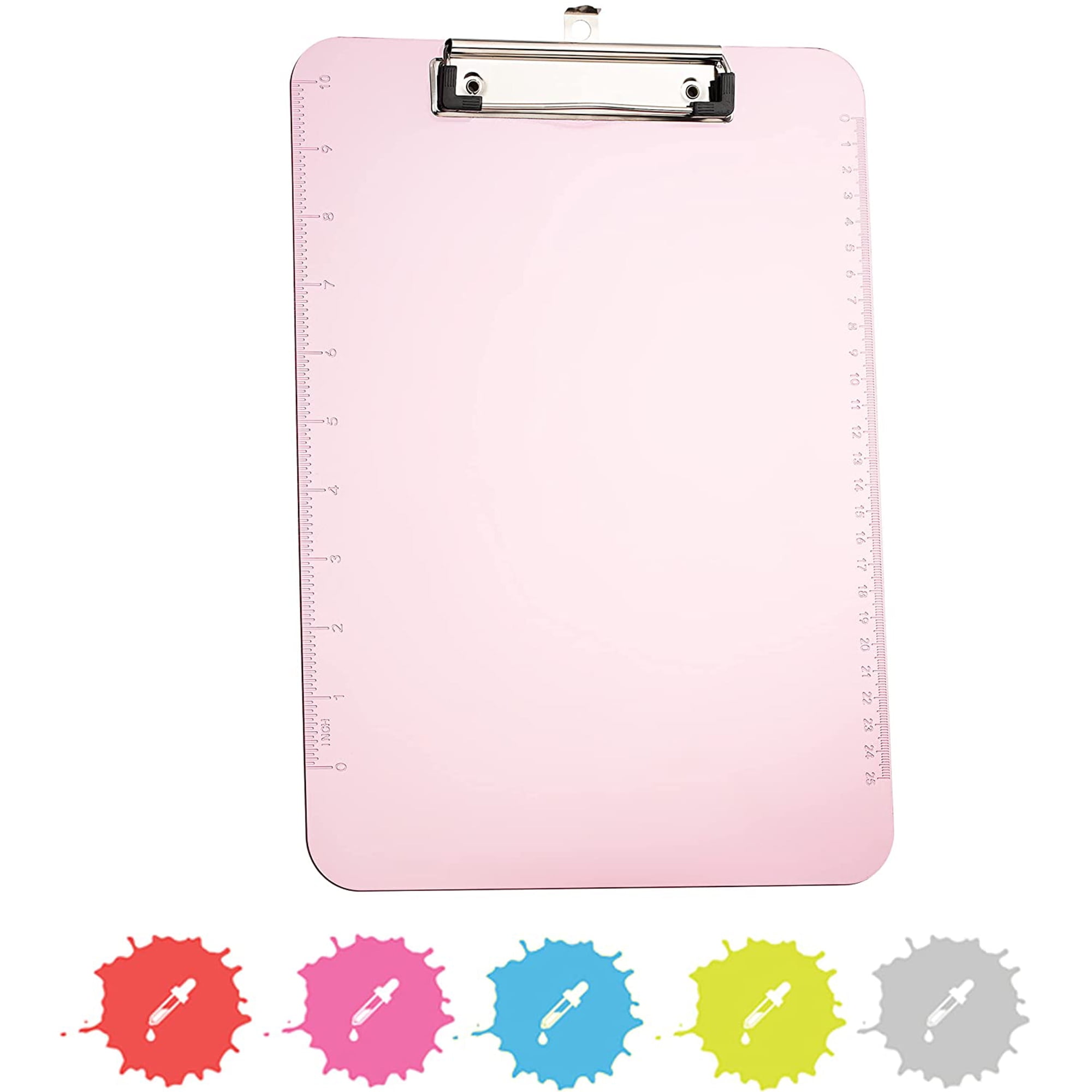 Enday Plastic Clipboard with Ruler Heavy Duty Clipboards for Medical ...