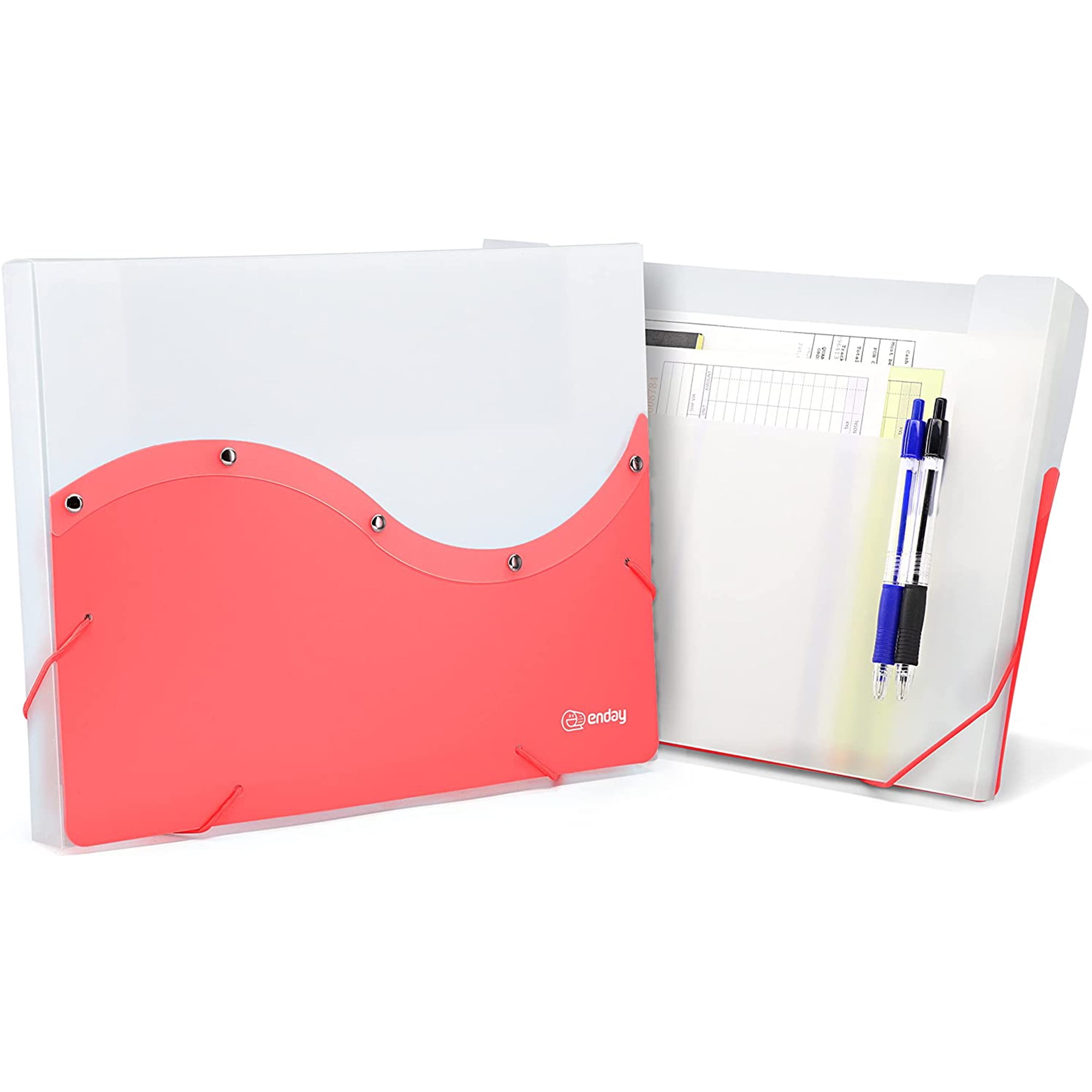 Enday Red Document Holder A4 Paper Plastic File Folder Organizer with ...