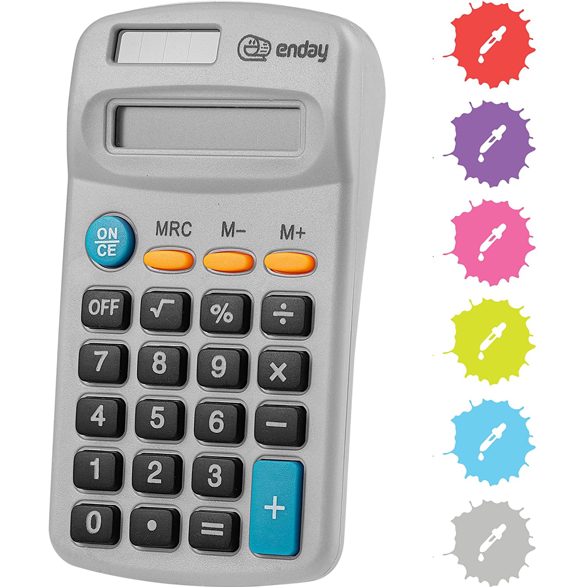 Enday Solar Battery Basic Calculator Essential School Supplies, Gray 24 ...