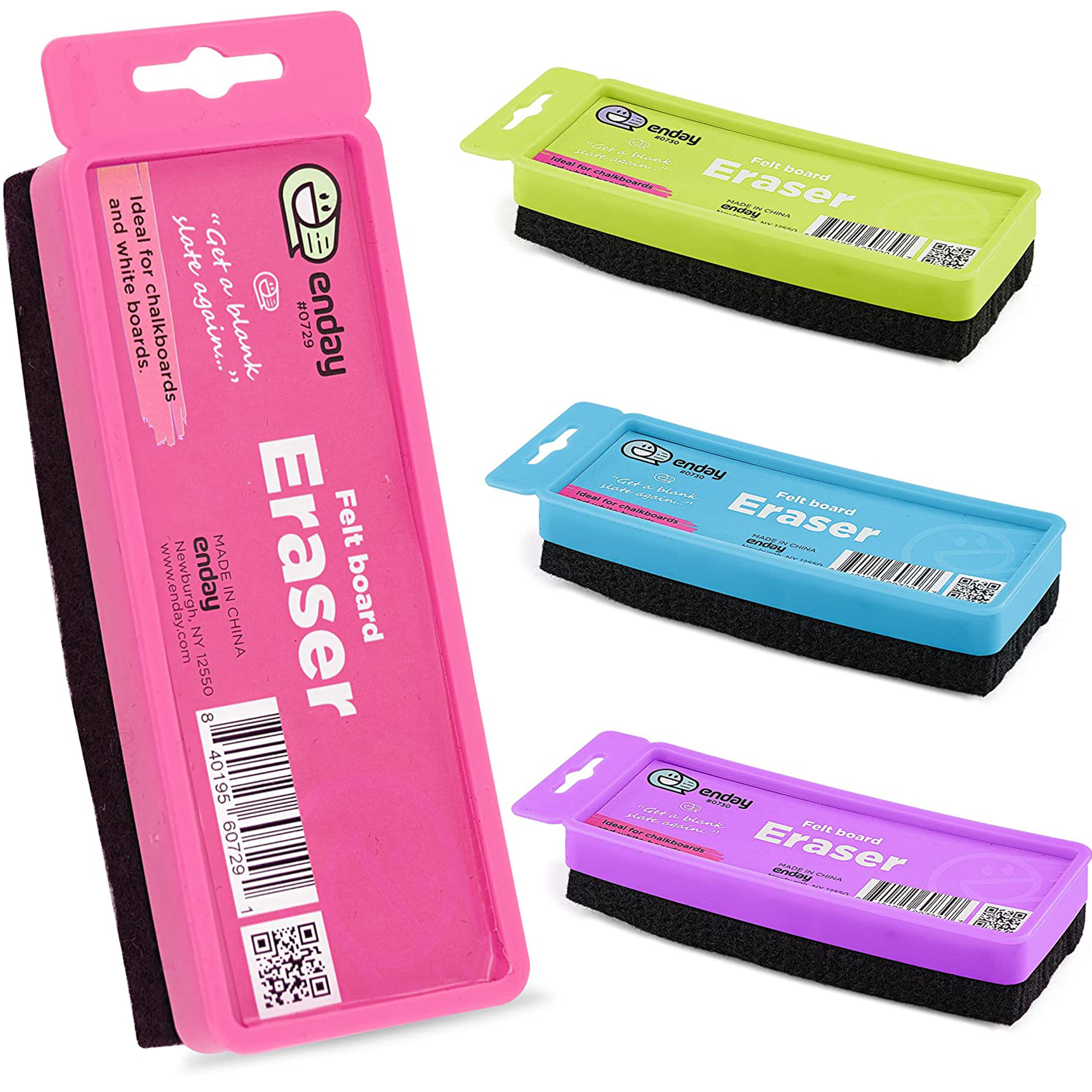 Enday Whiteboard Eraser Black Felt Dry Erasers for Chalkboard School ...