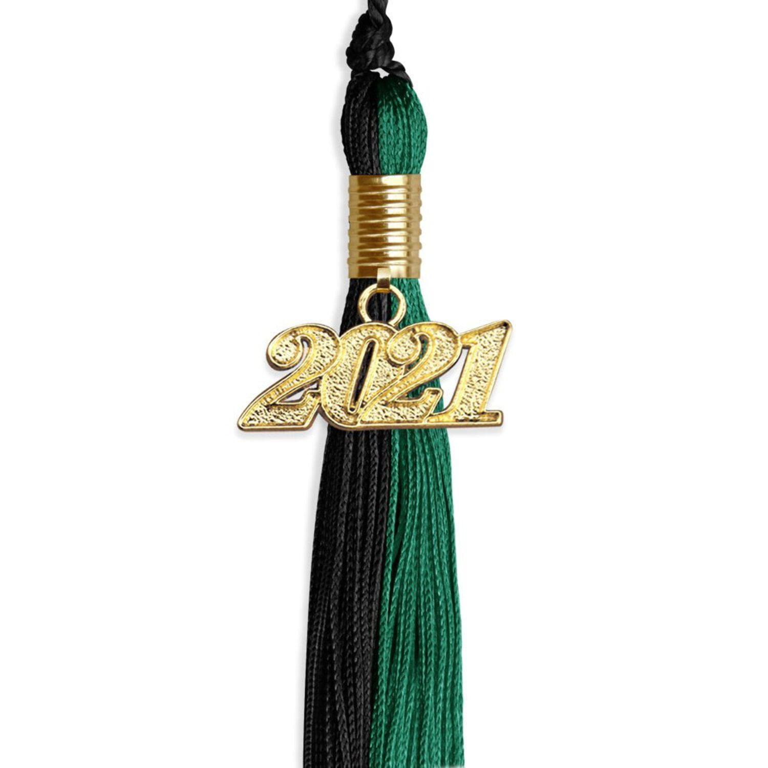 Emerald Green/Black Graduation Tassel with Gold Date Drop - Walmart.com