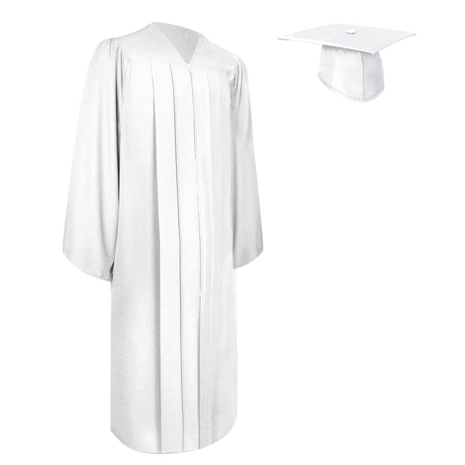 Endea Graduation Matte White Graduation Gown Cap - Walmart.com