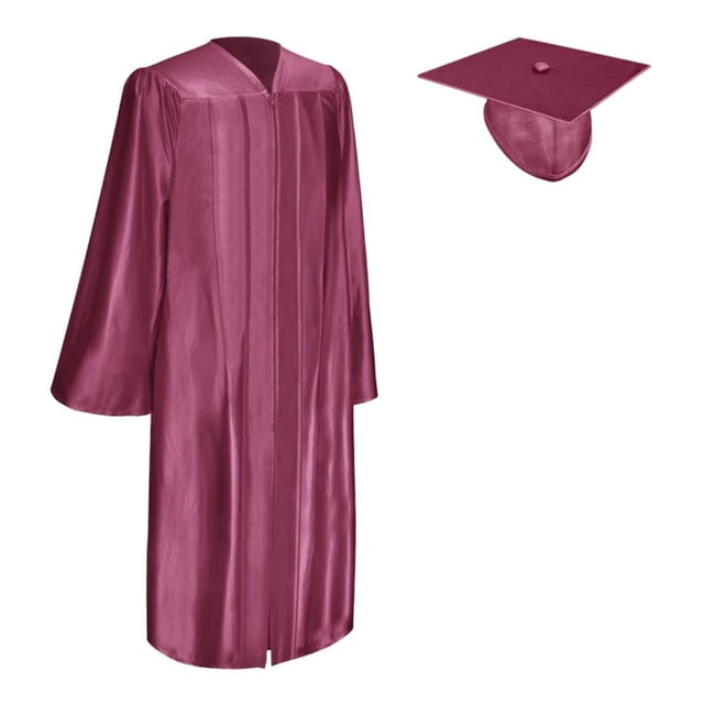 Endea Graduation Shiny Garnet Graduation Gown Cap - Walmart Business ...
