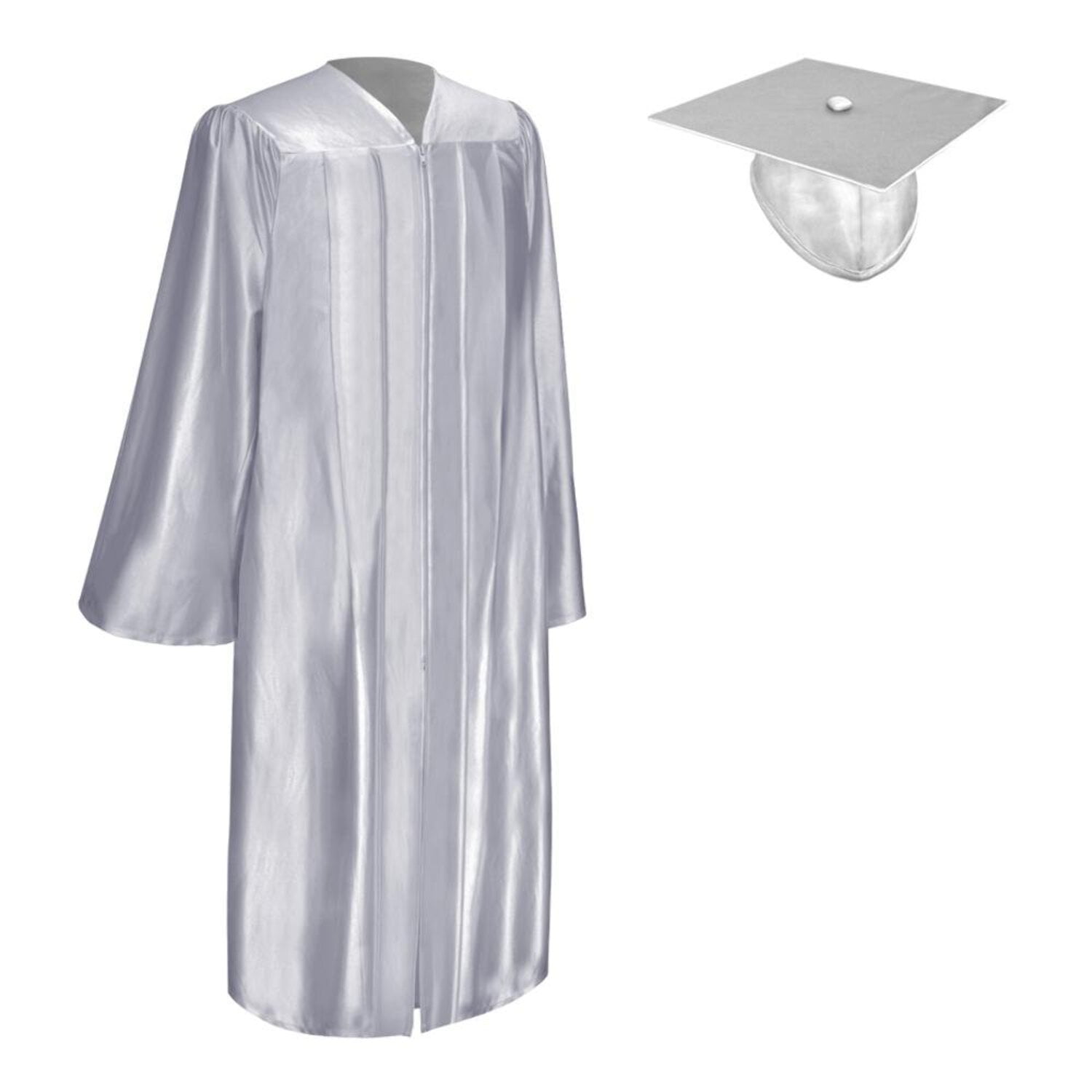 Endea Graduation Shiny Silver Graduation Gown Cap - Walmart.com