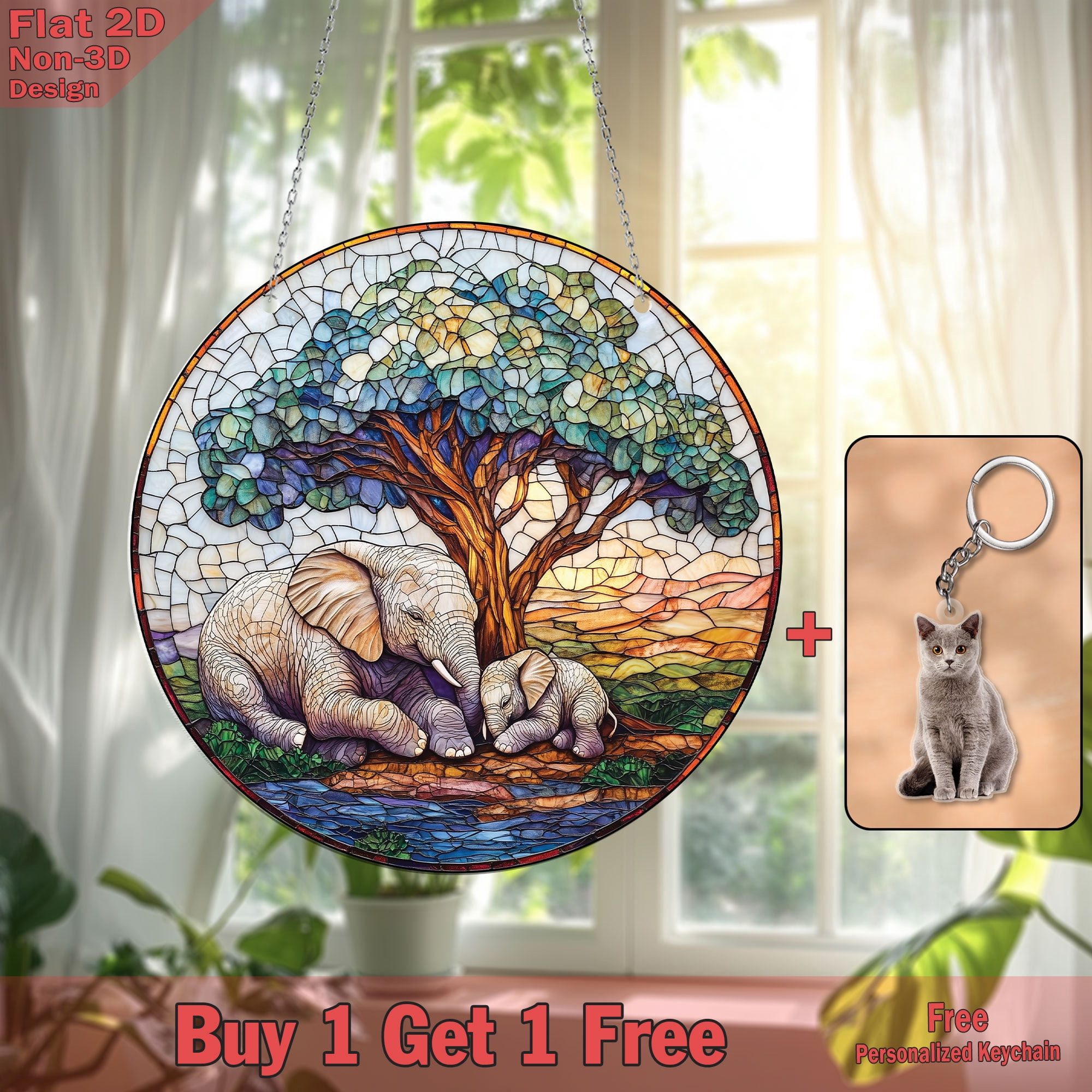 Endearing Elephant Family Design with Soft Pastel Tones, Perfect for ...