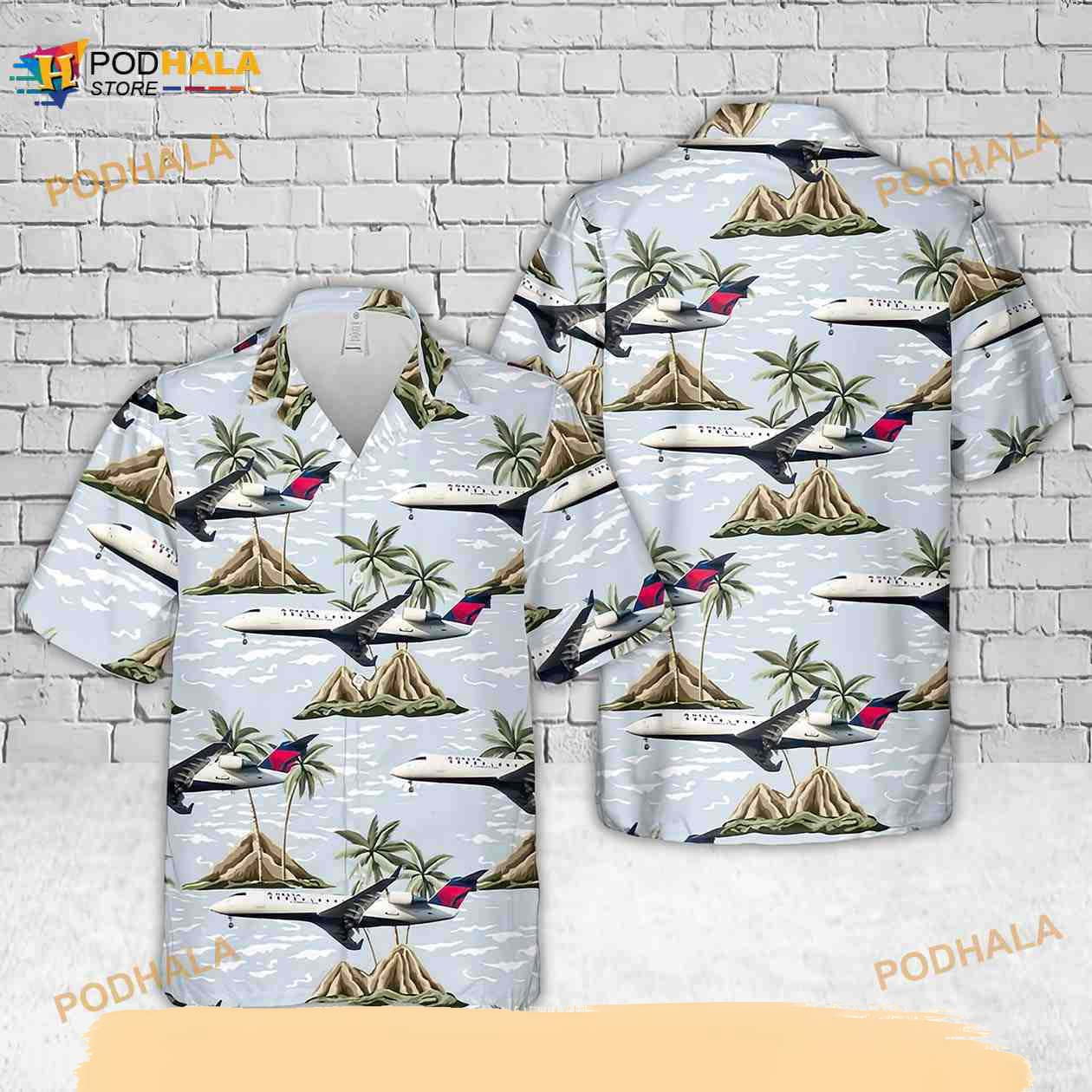 Endeavor Air Bombardier Crj-200 Hawaiian Shirt, Summer Beach Shirt ...