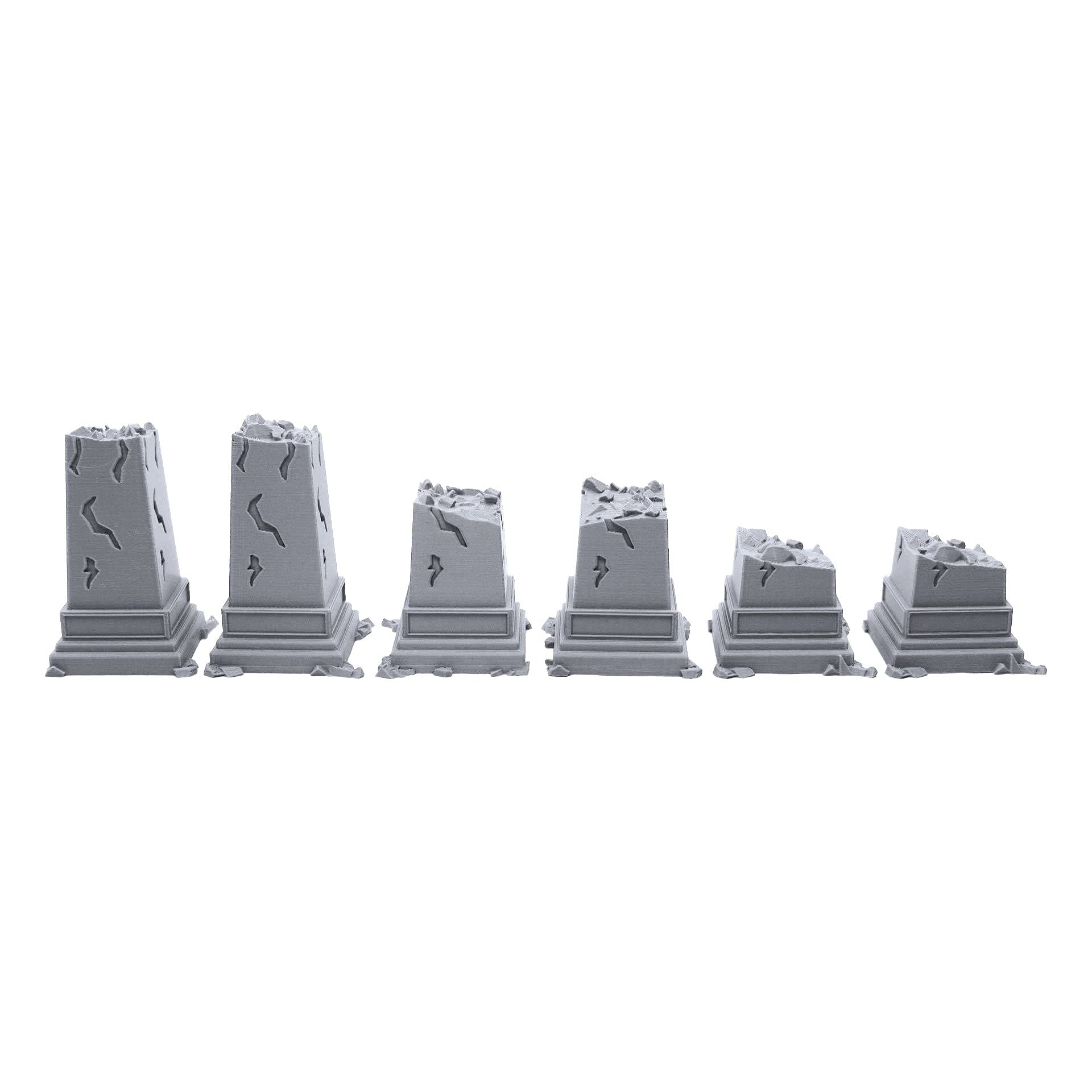 EnderToys Broken Pillars, Terrain Scenery for Tabletop 28mm Miniatures ...