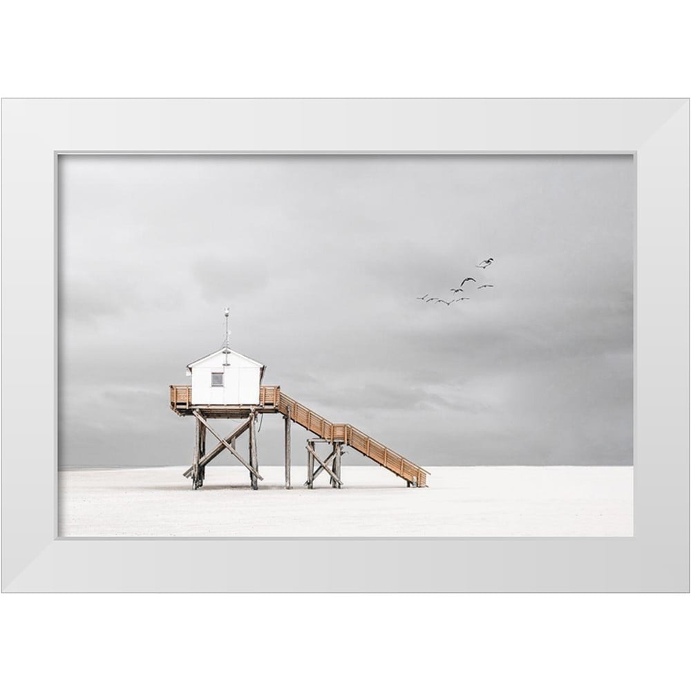 Endermann, Rolf 14x11 White Modern Wood Framed Museum Art Print Titled - On The Beach - Walmart.com
