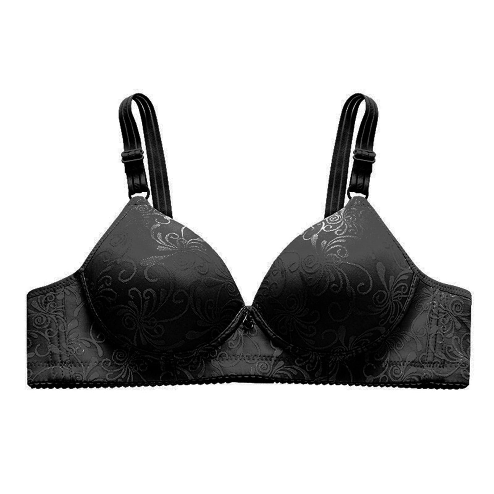 Endives Bra for Women Daily Solid Gathered Together Bra Straps Breast ...