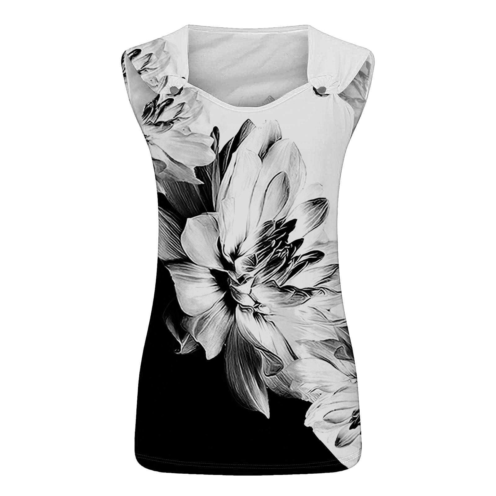 Endives Tank Top For Women 2025 Casual Summer V Neck Sleeveless ...