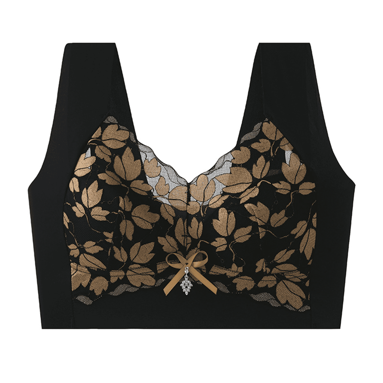Endives Wome's Bras Versatile Comfy Wireless Bra Lace No Wire Underwear ...