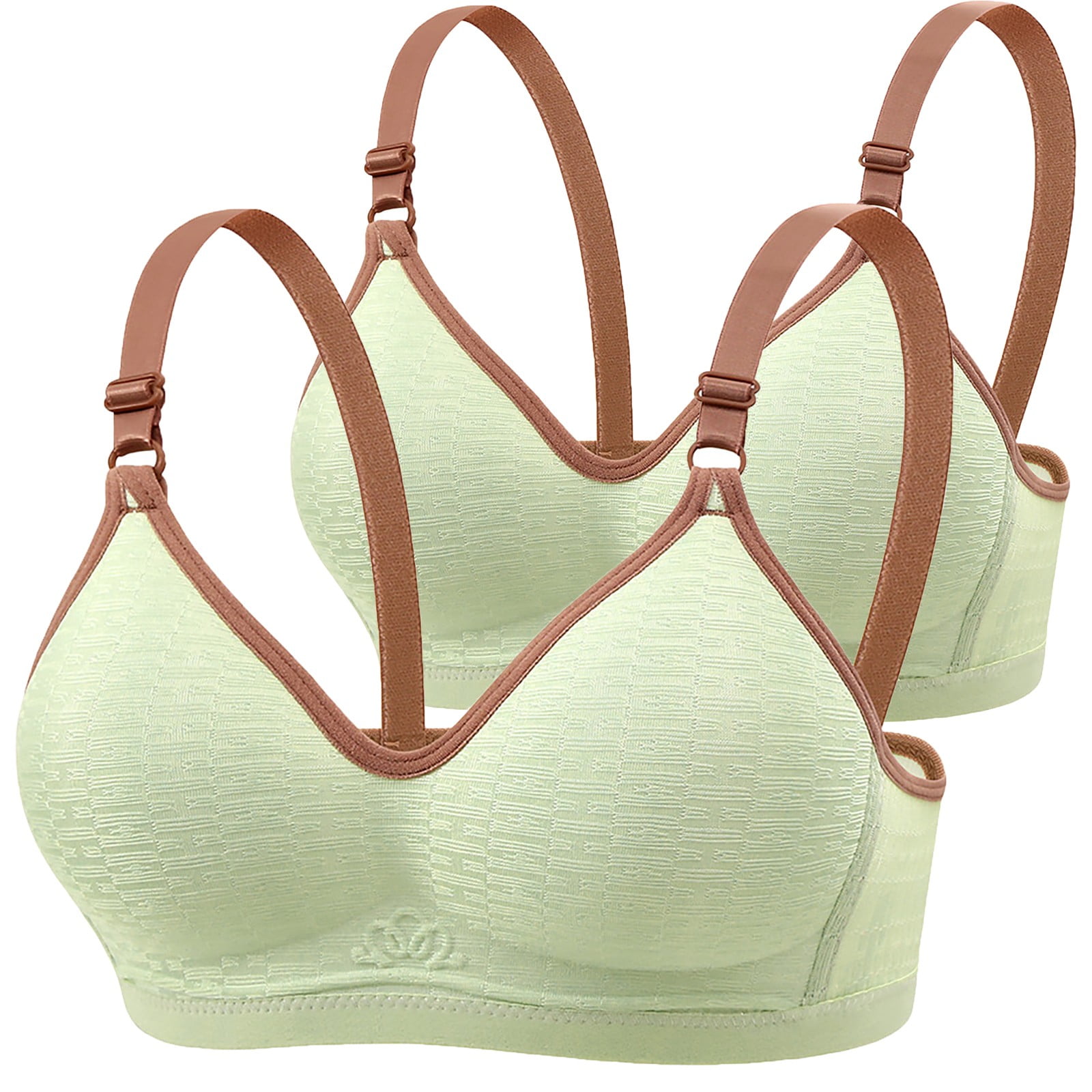 Endives Women's Bras 2 Piece Anti Sagging No Rims Sweet Thin Breathable ...