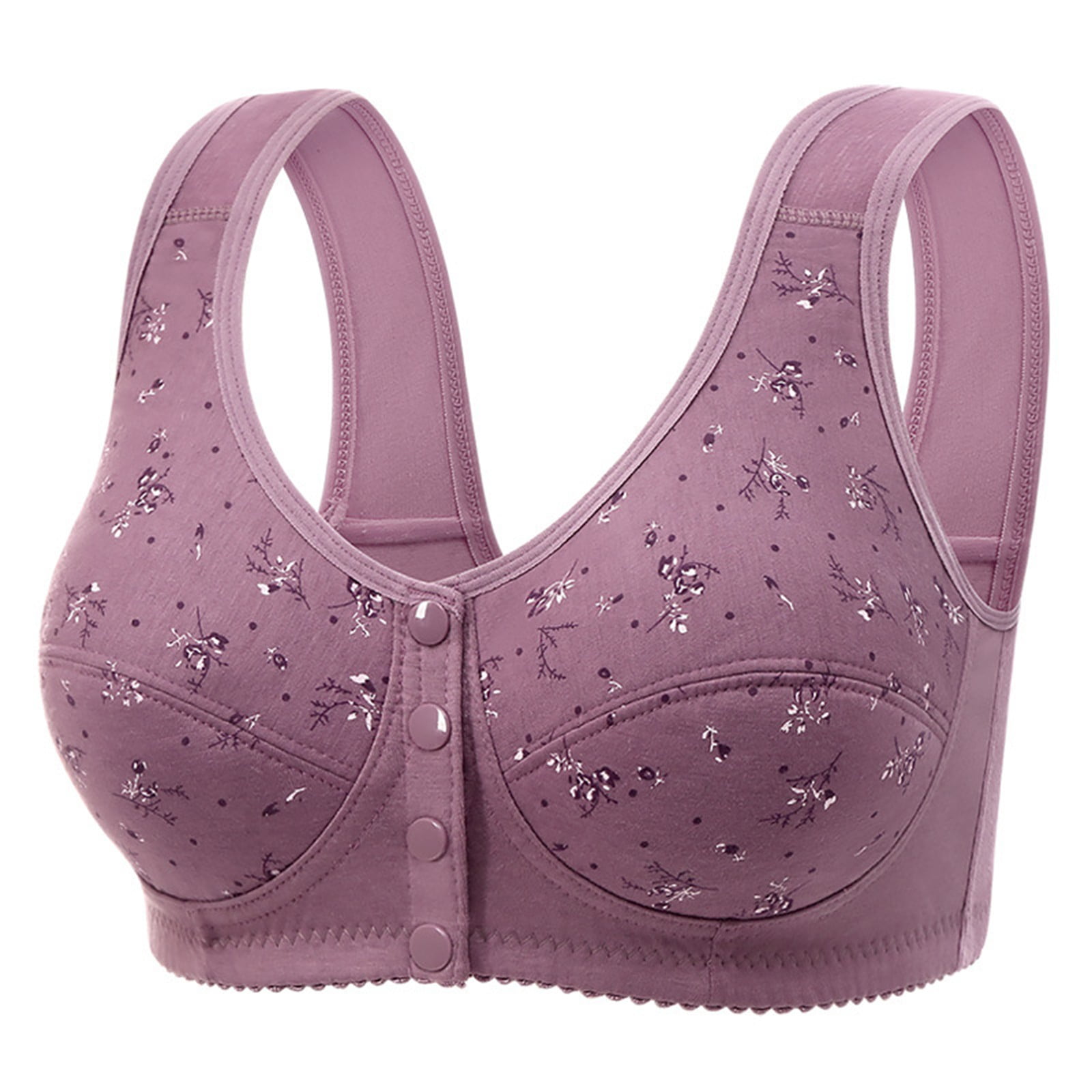 Endives Women's Bras No Underwire Front Closure Comfort Wireless Snap ...
