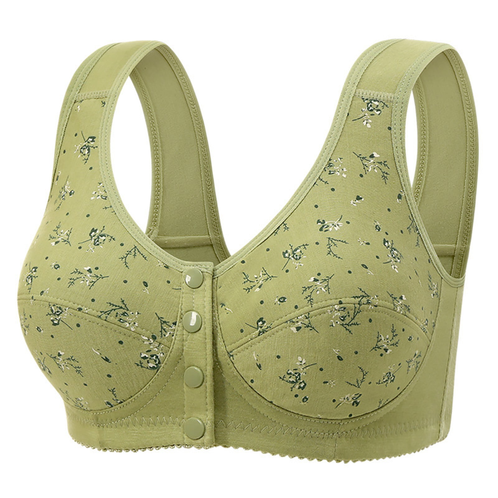 Endives Women's Bras No Underwire Front Closure Comfort Wireless Snap ...