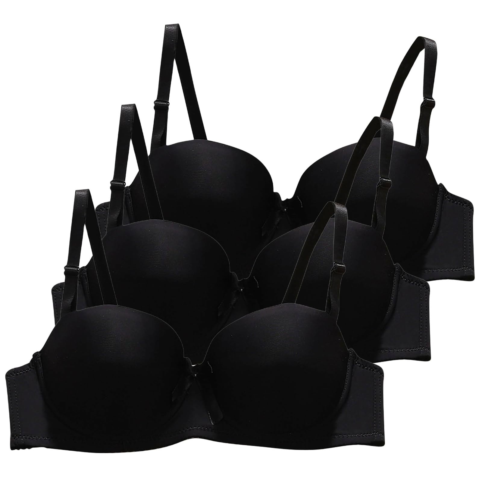 Endives Women's Bras Smooth Underwire Thin Half Cup Adjustable Bra ...