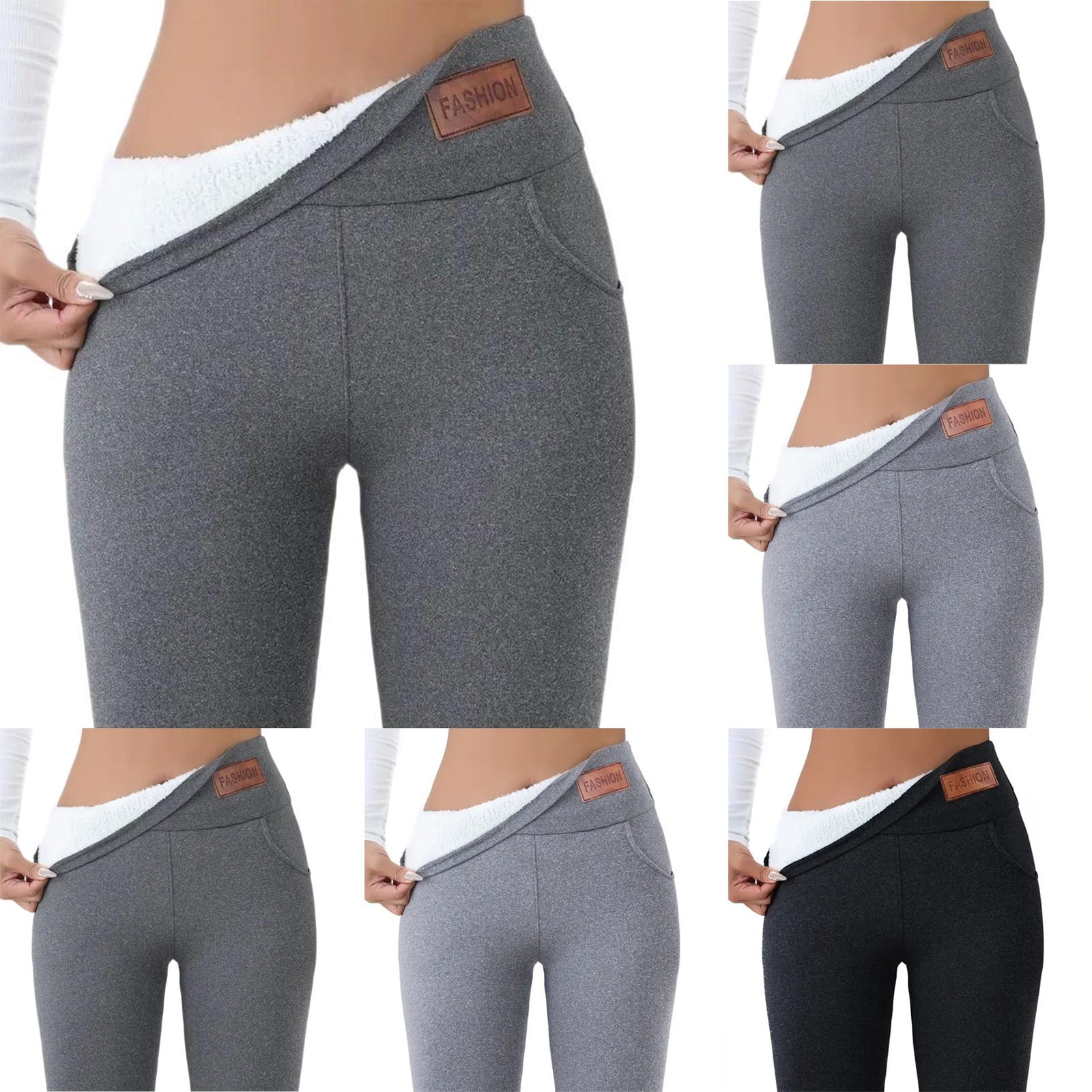 Endives Women's Fleece Lined Skinny Thermal Tights Thickened Lamb ...