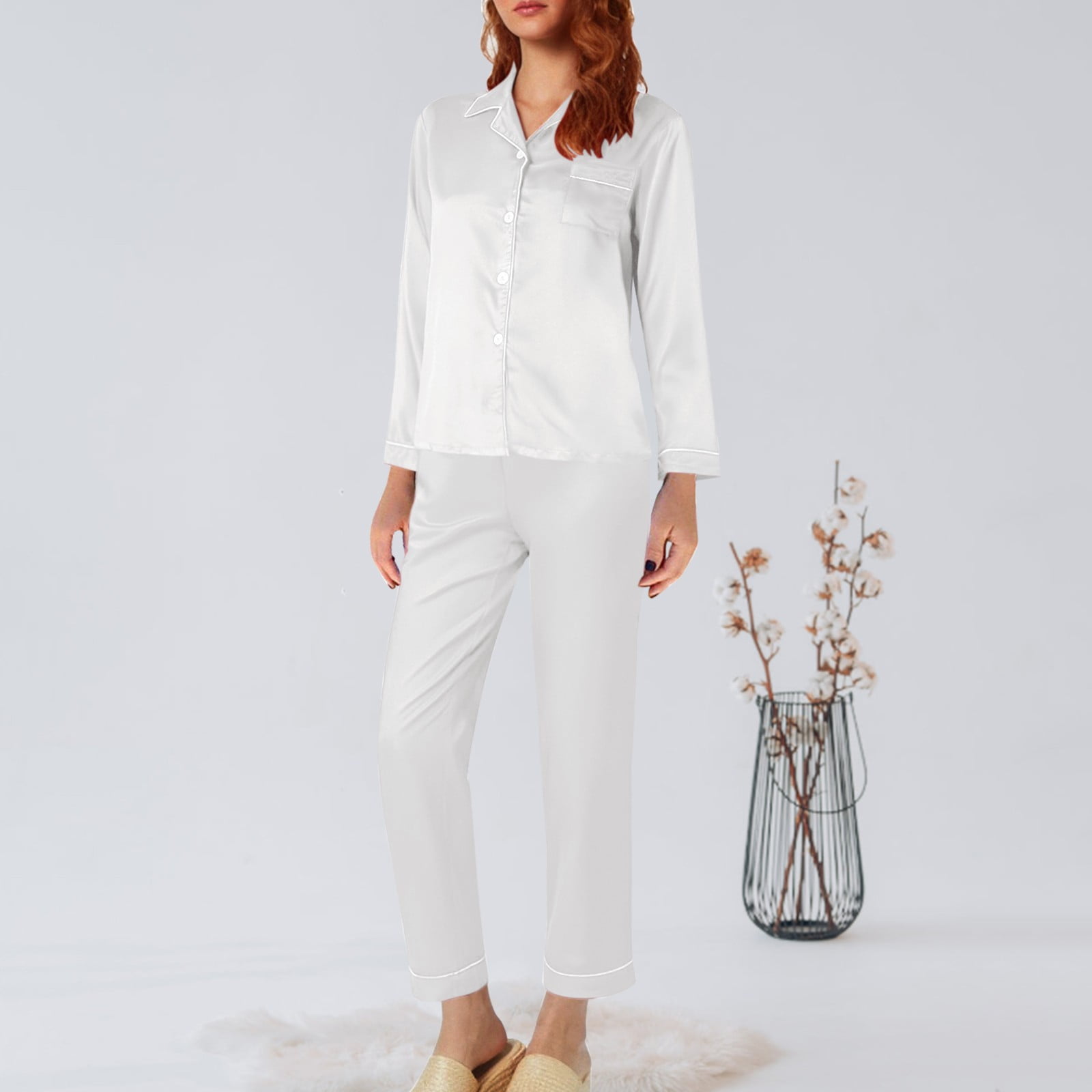 Endives Women's Nightgown Long Pajama Nightwear Women Robe Set New ...