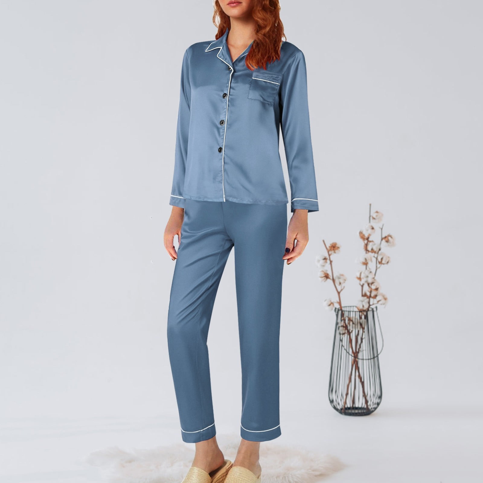 Endives Women's Nightgown Long Pajama Nightwear Women Robe Set New ...