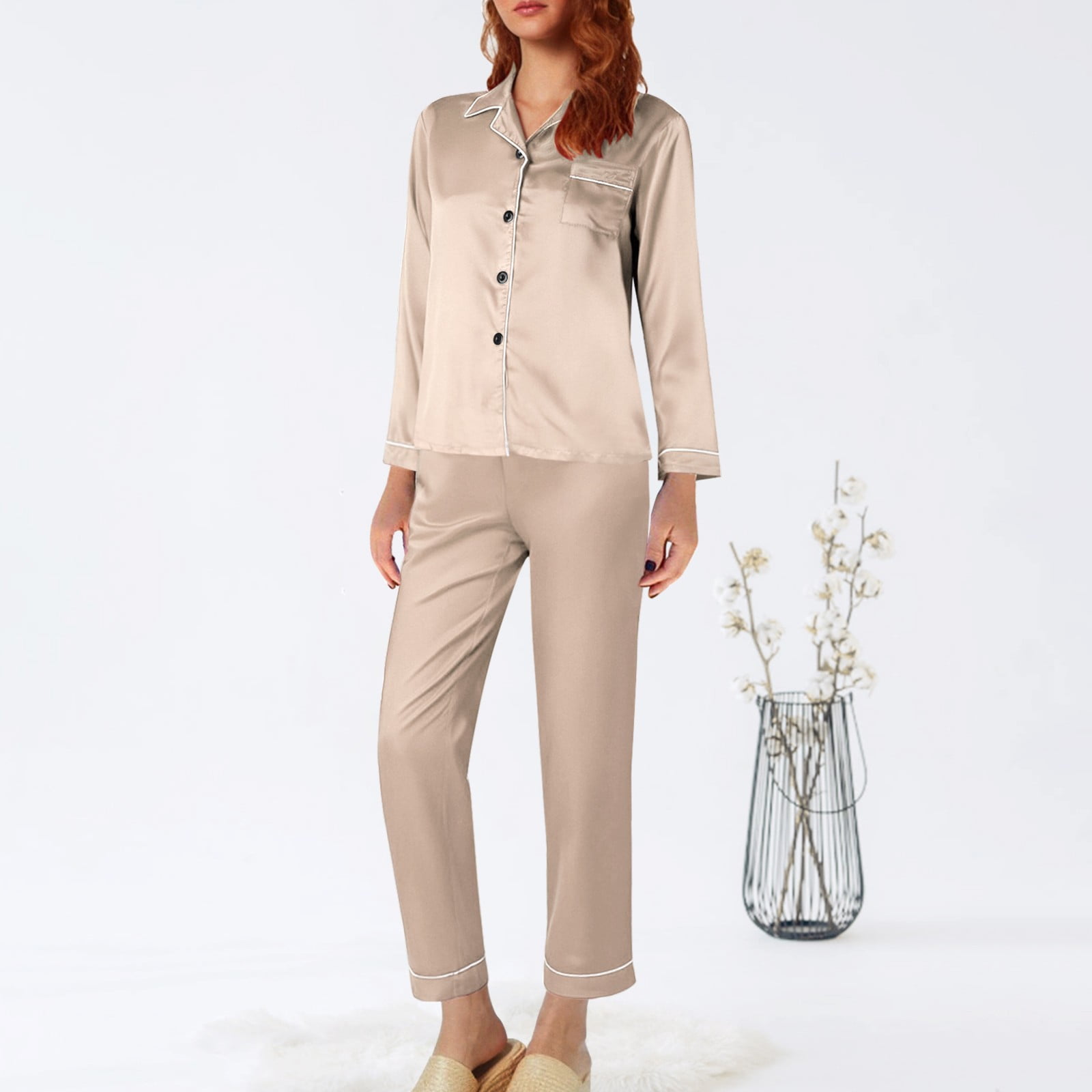 Endives Women's Nightgown Long Pajama Nightwear Women Robe Set New ...