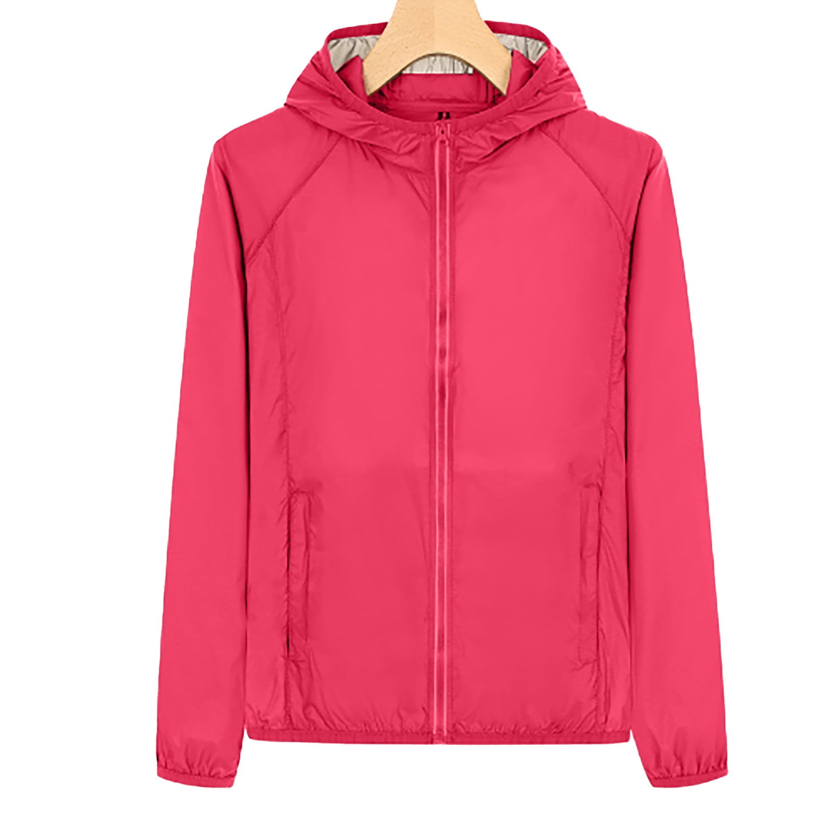 Endives Women's Rain Jacket Unisex Sun Packable Wind Jacket Raincoat ...