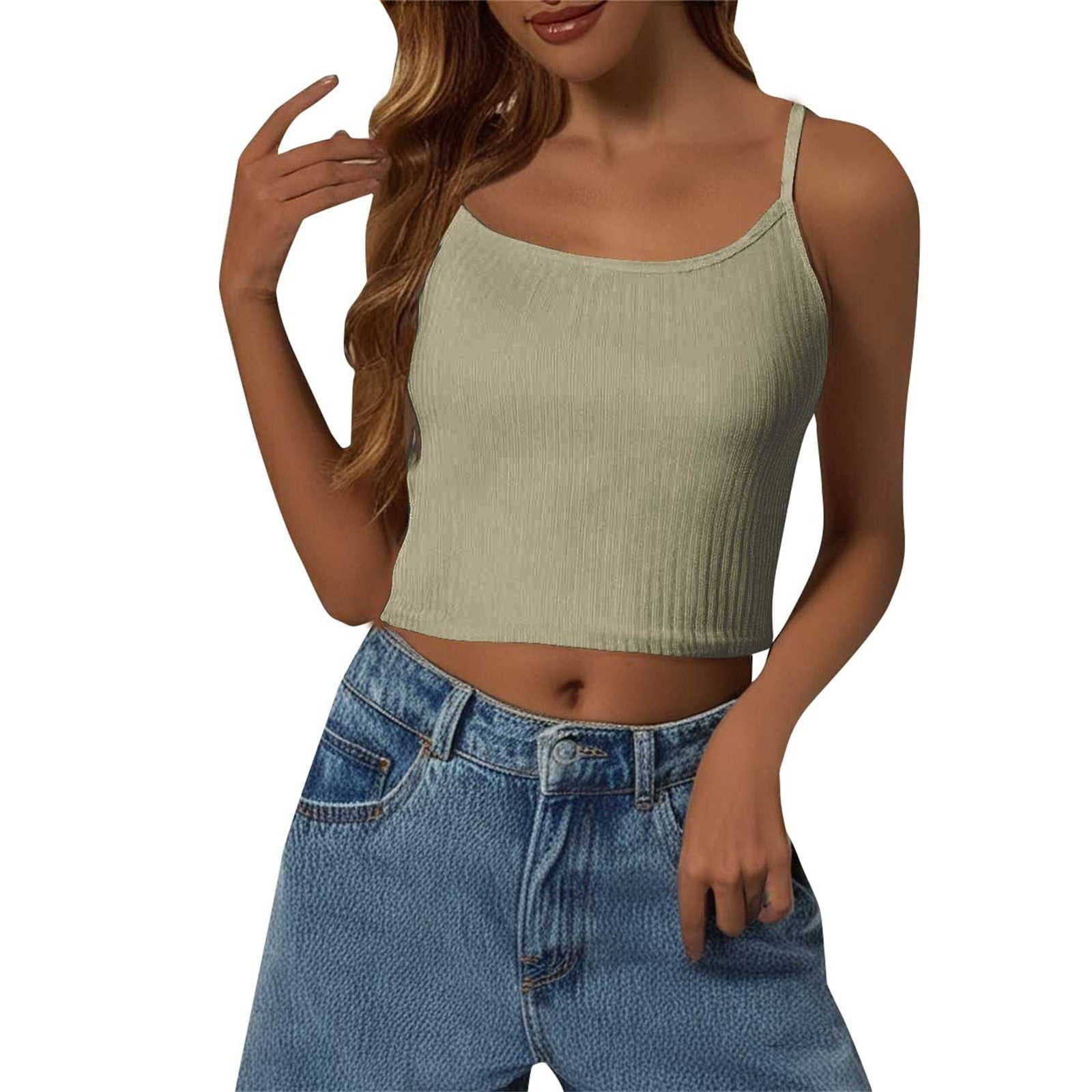 Endives Women's Tanks Tops 2025 Summer Basic Base Of Small Strap Women ...