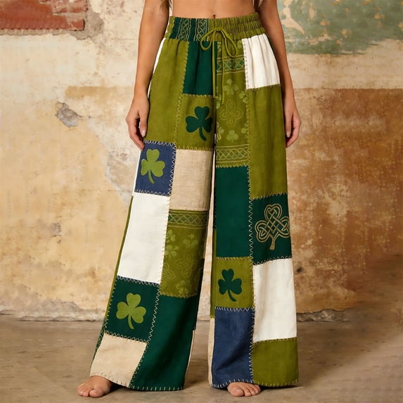 Endives Womens Linen Pants Baggy Casual High Waisted Pants Comfy ...