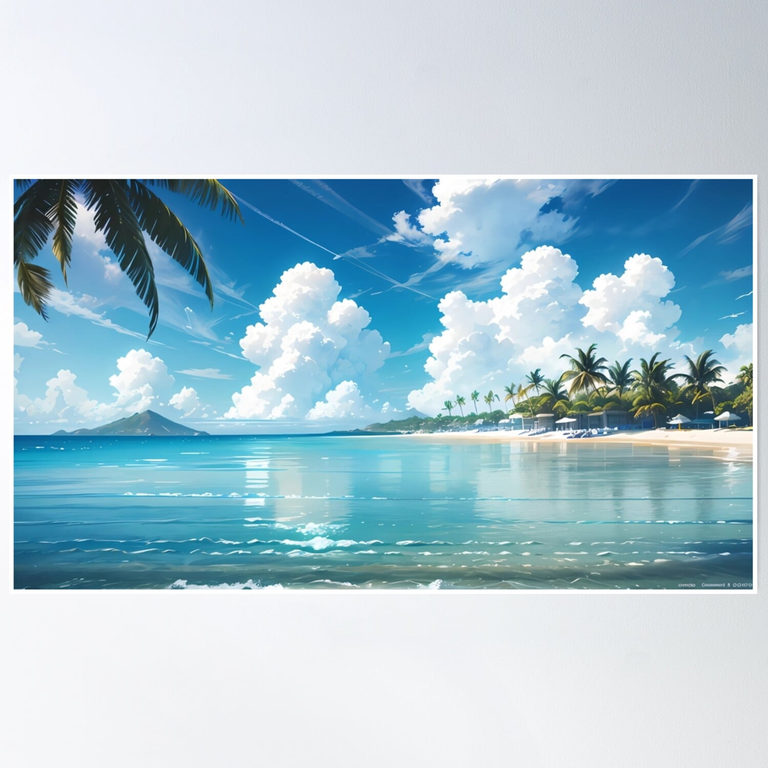 Endless Blue – A Perfect Beach Day Poster Wall Art, Modern Wall Decor ...