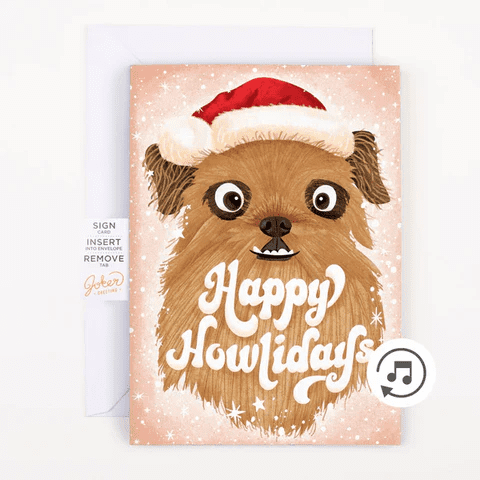 Endless Dog Prank Christmas Holiday Card With Glitter - Walmart.com