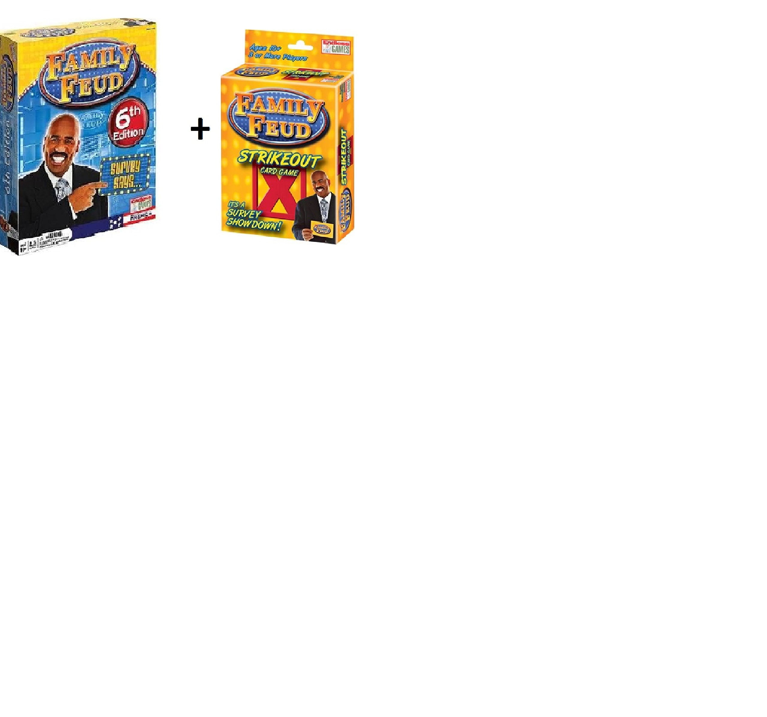 Endless Games Family Feud 6th Edition & Family Feud Strikeout Card Game ...