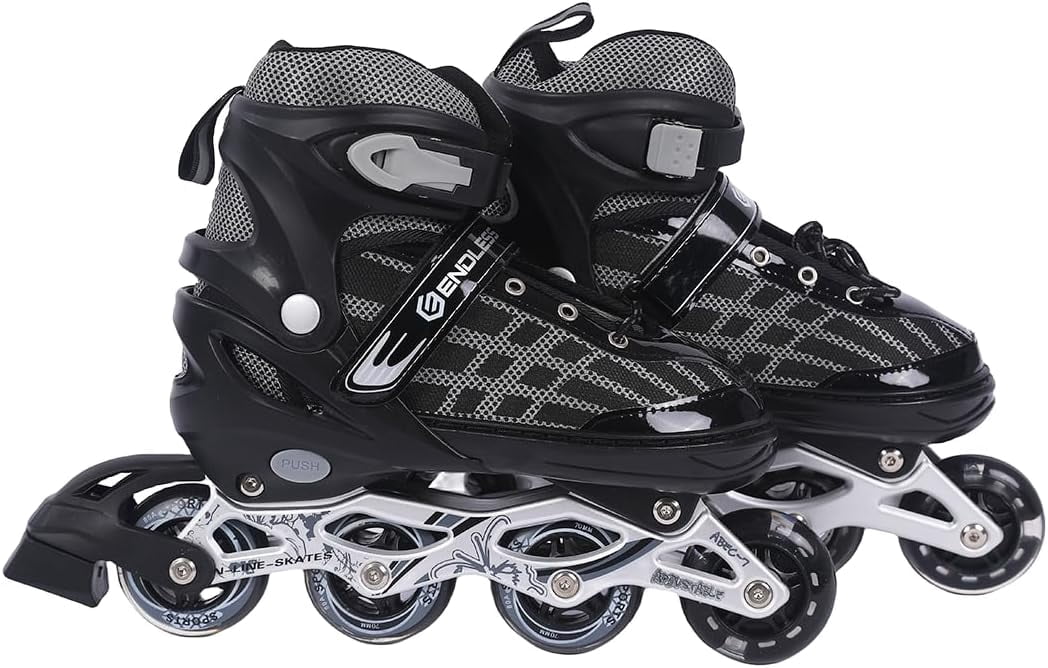 Endless EL-1027LWB Inline Adjustable Skates - Blue & White - Large ...