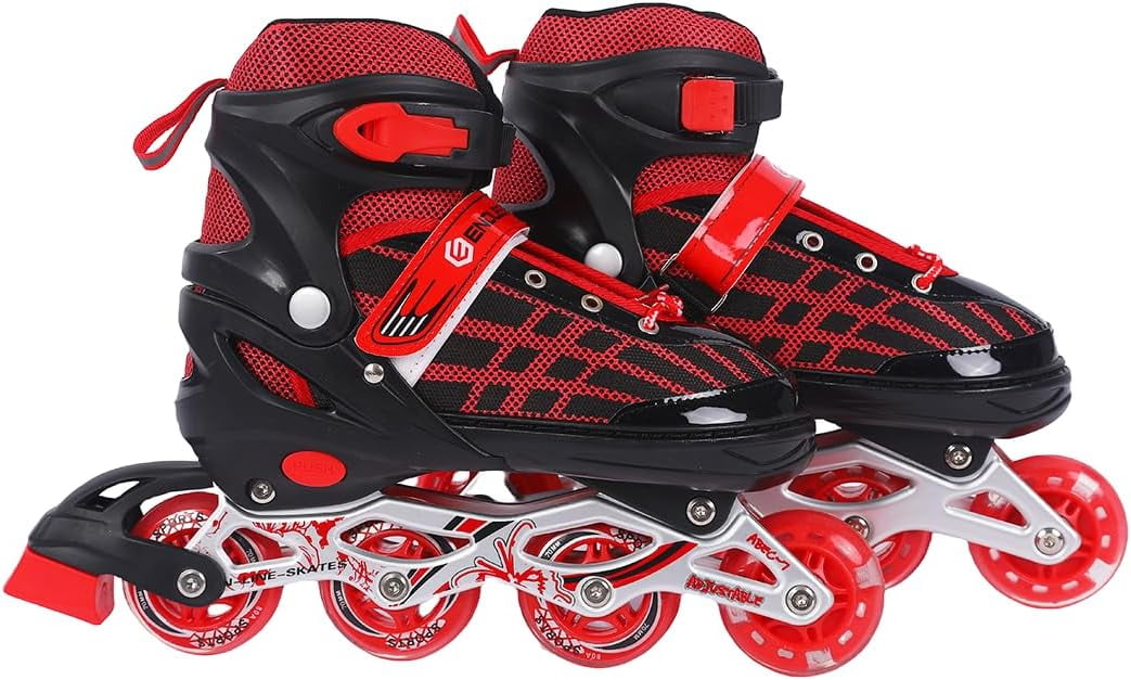 Endless EL-1027MOB Inline Adjustable Skates with All Wheels Flash, ABEC ...