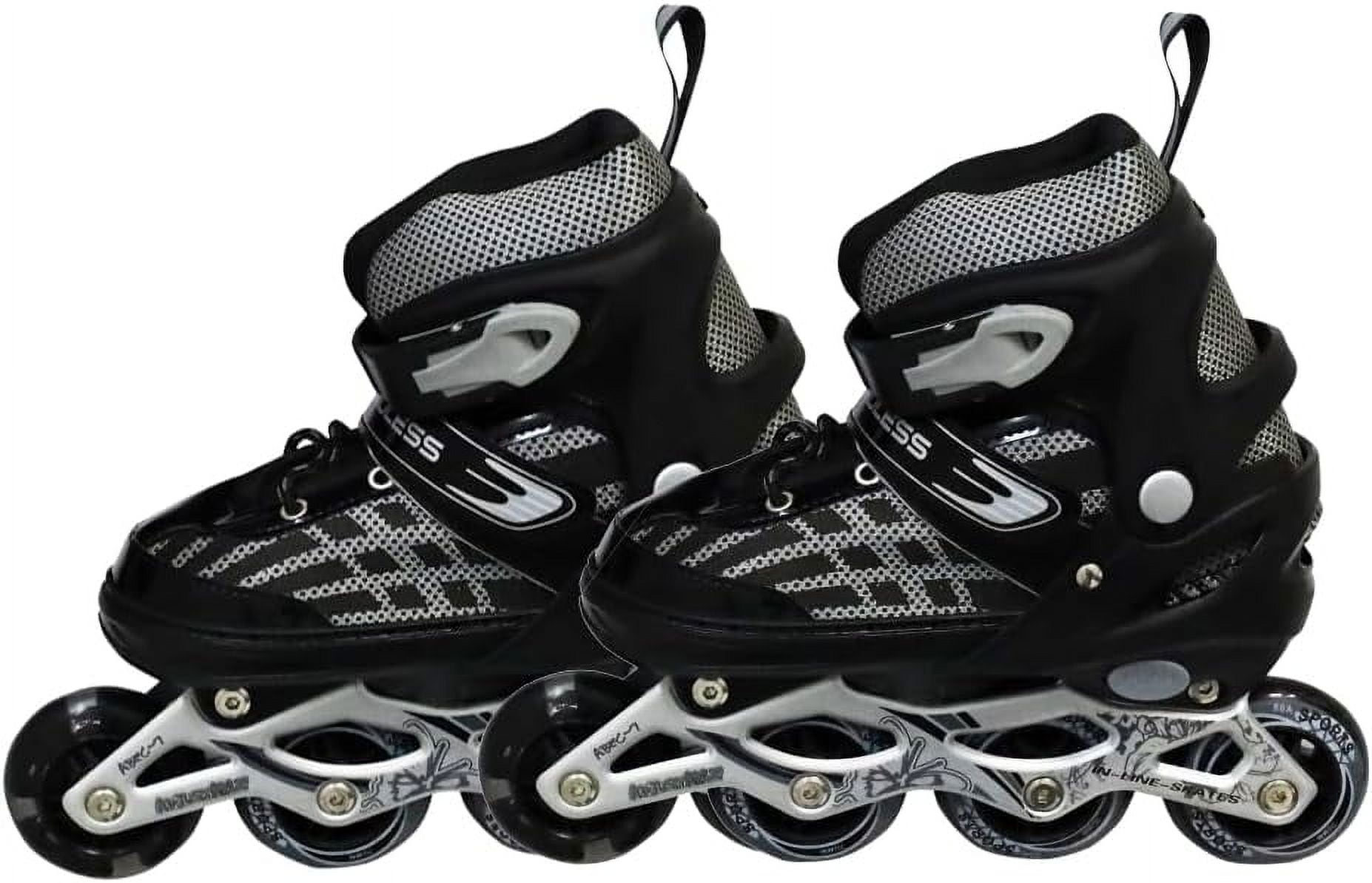 Endless EL-1025SBLACK Inline Adjustable Skates with Front Wheel Flash ...