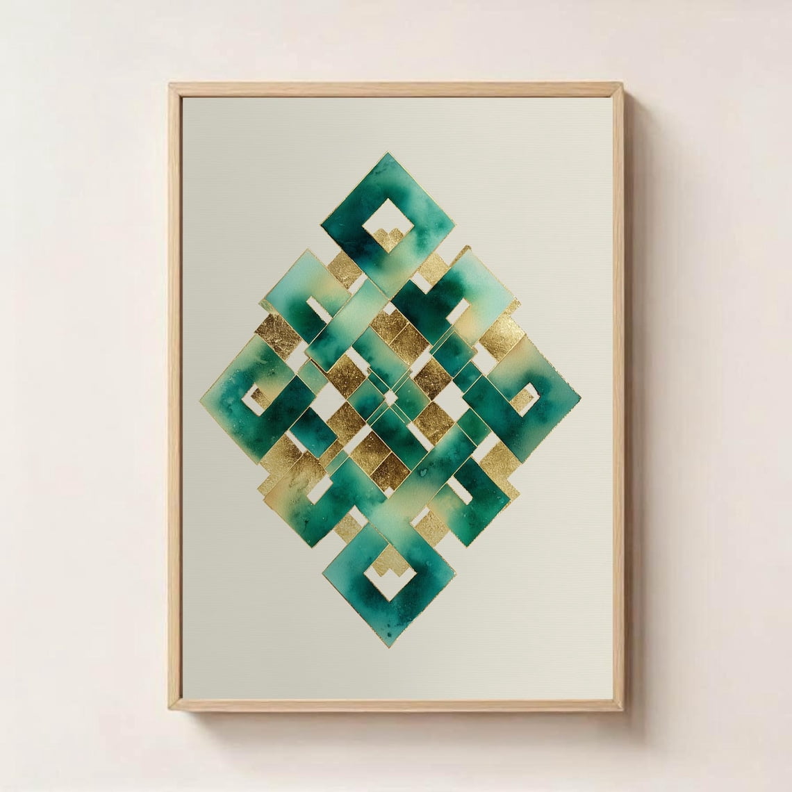 Endless Knot Wall Art Sacred Geometry Connection Harmony Art, Unframed ...