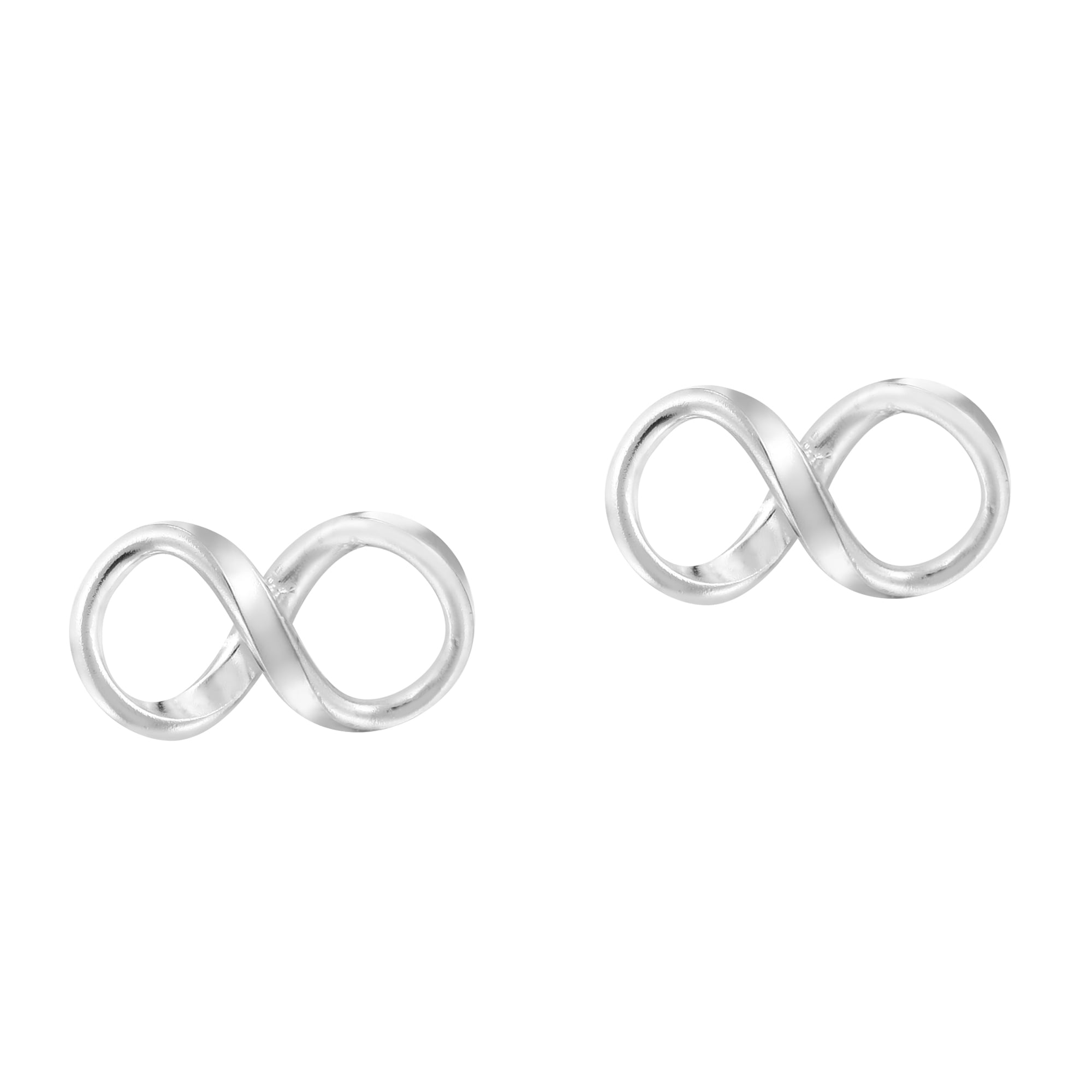 Endless Loops Infinity Symbol Sterling Silver Stud Earrings | Sterling ...